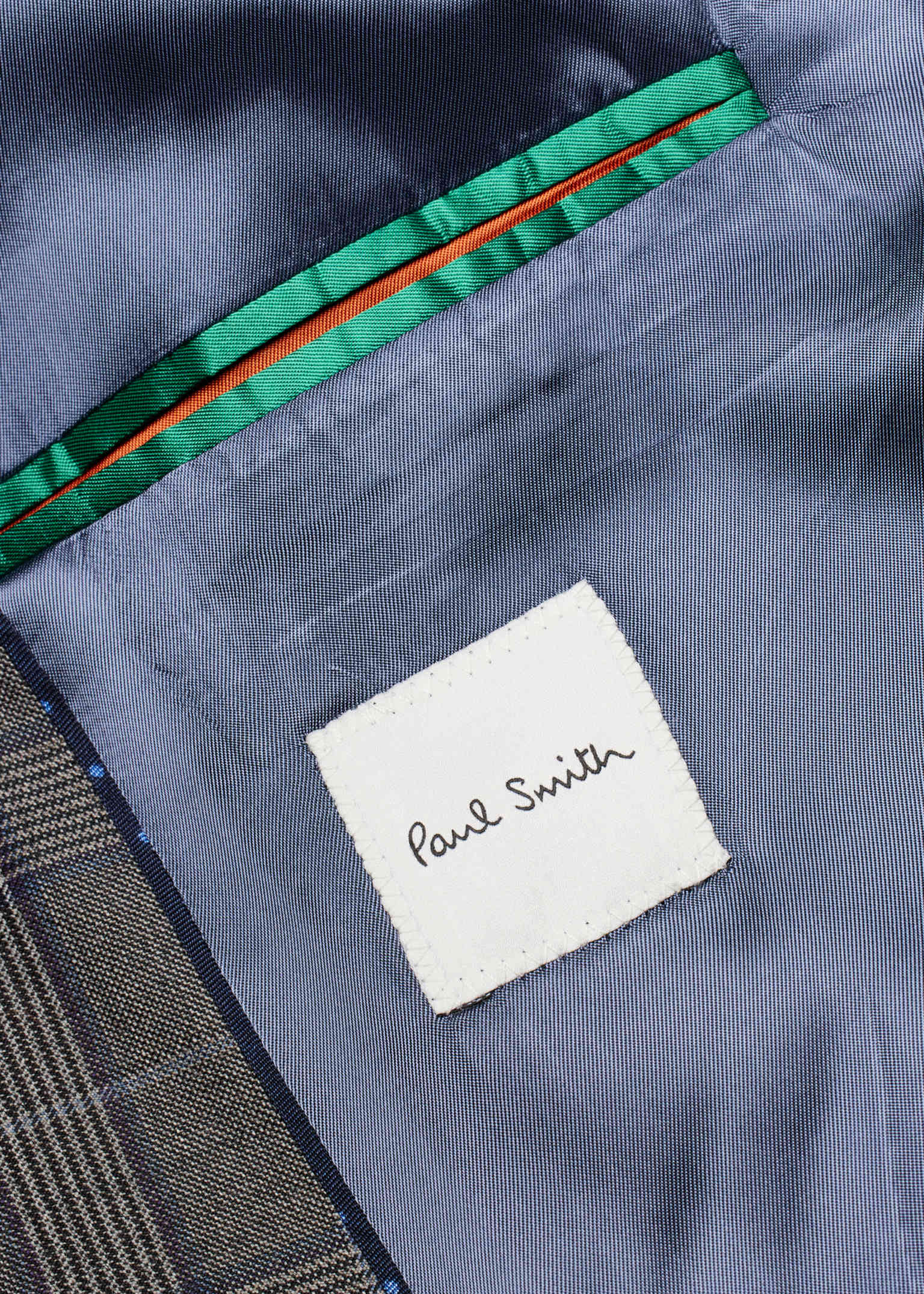 Grey Wool Check Buggy-Lined Blazer