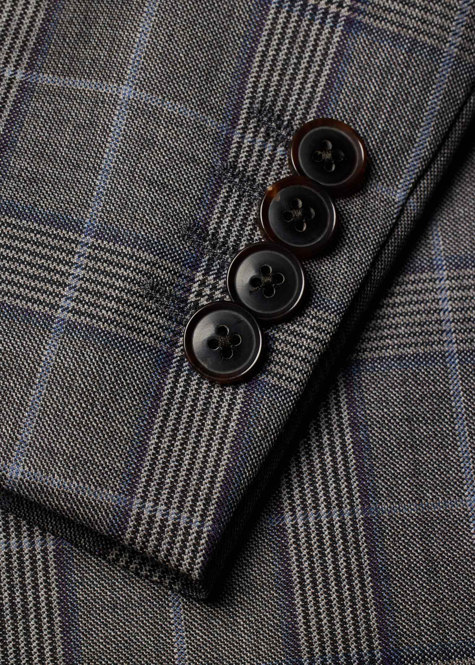 Men's Grey Wool Check Suit