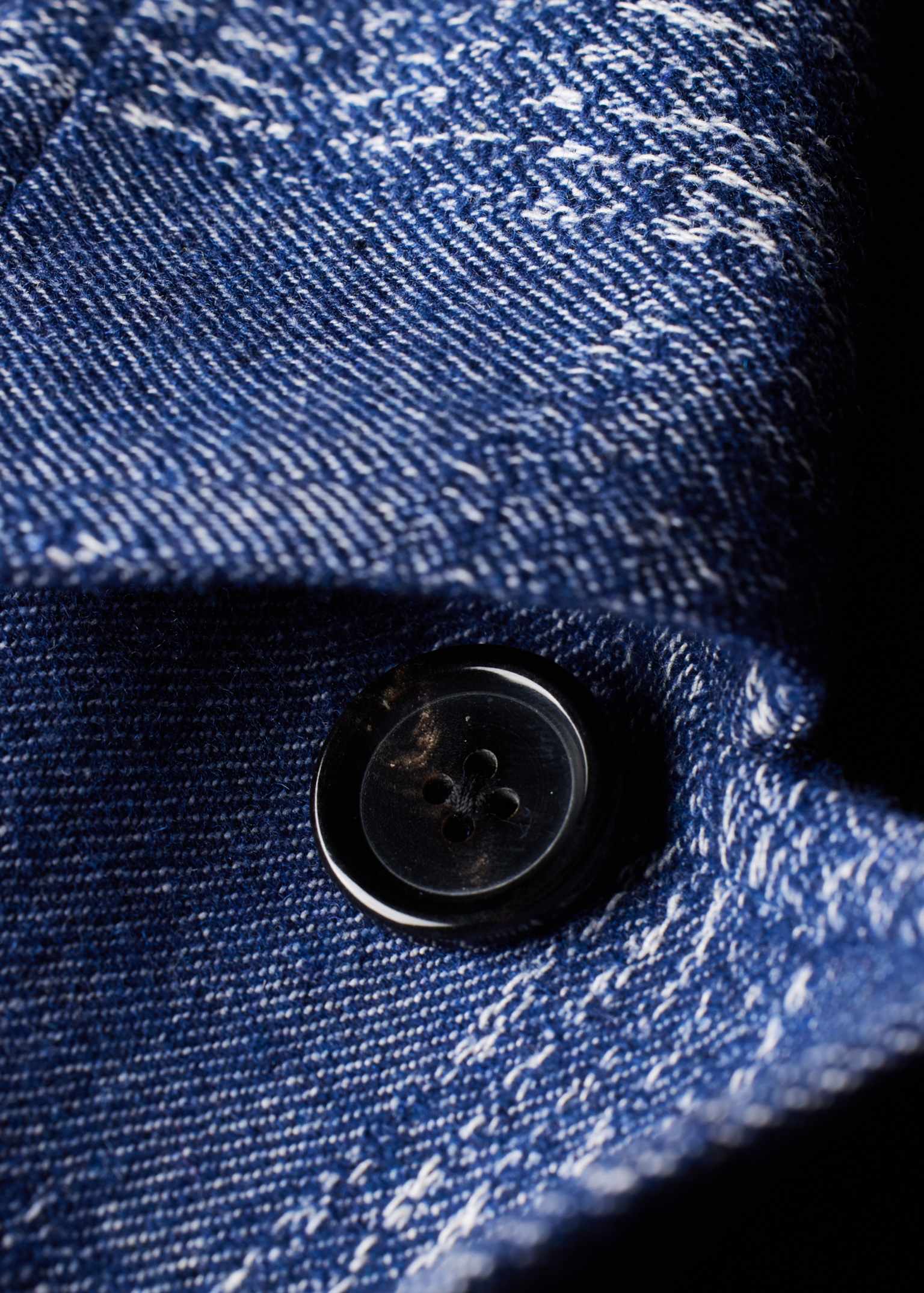 Men's Blue Marl Jacquard Cropped Jacket