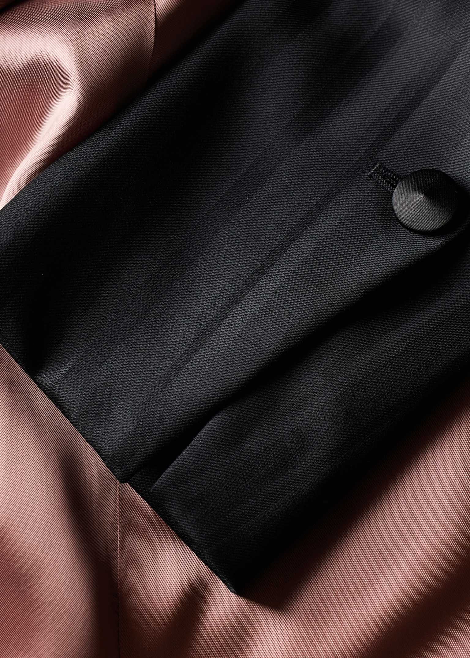 Women's Black 'Tonal Stripe' Tux Jacket