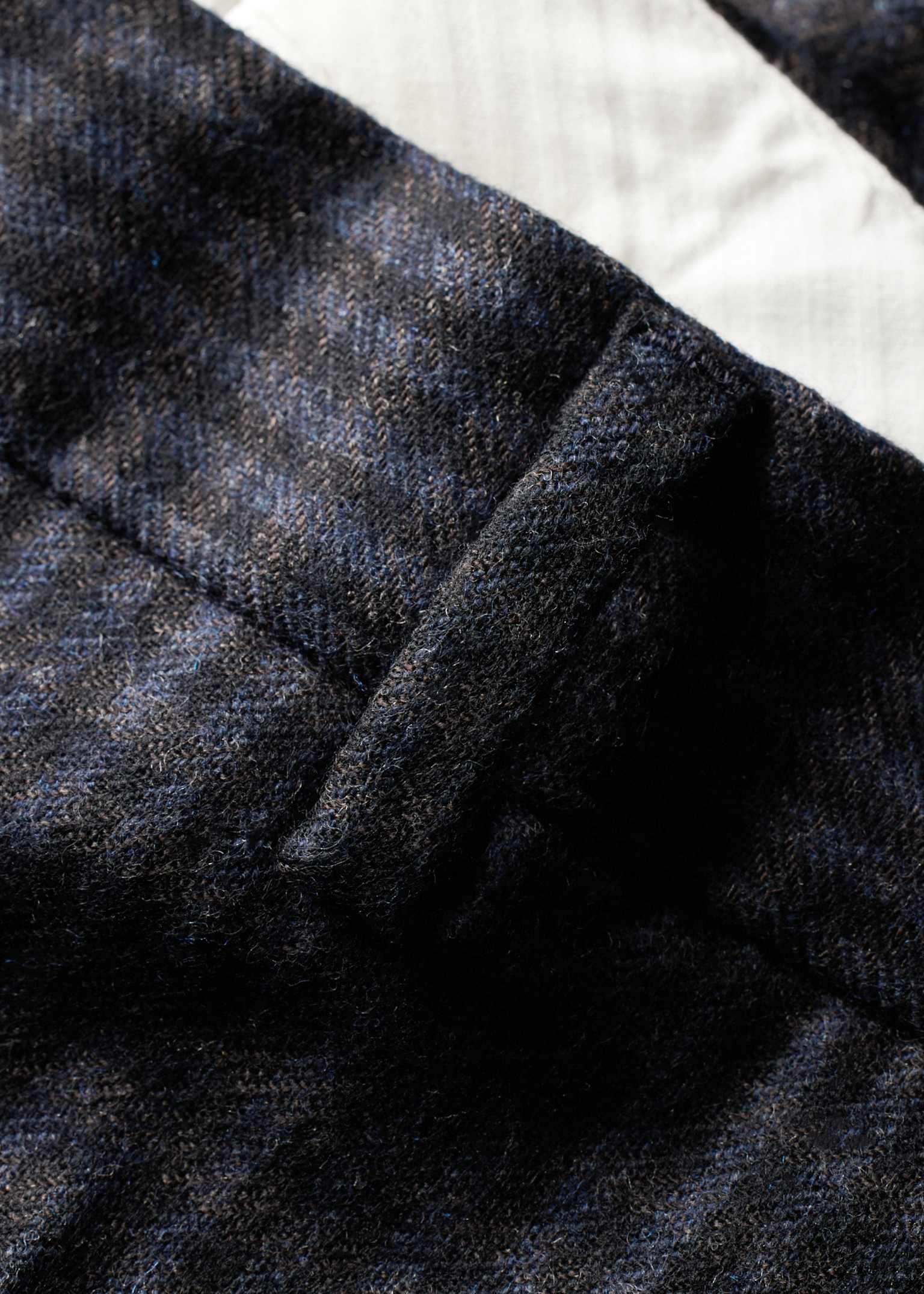 Men's Navy Check Wool Buggy-Lined Suit