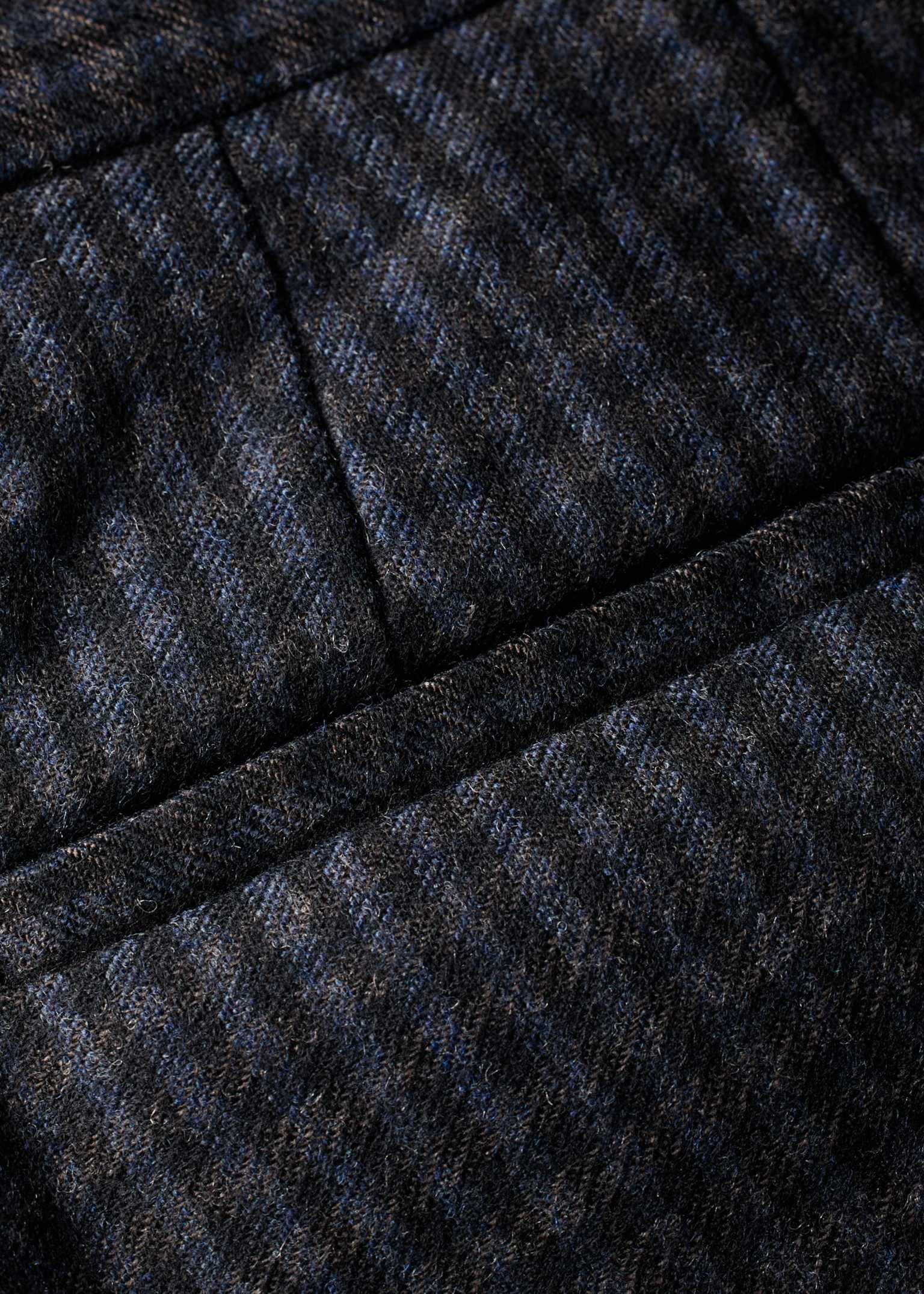 Men's Navy Check Wool Buggy-Lined Suit
