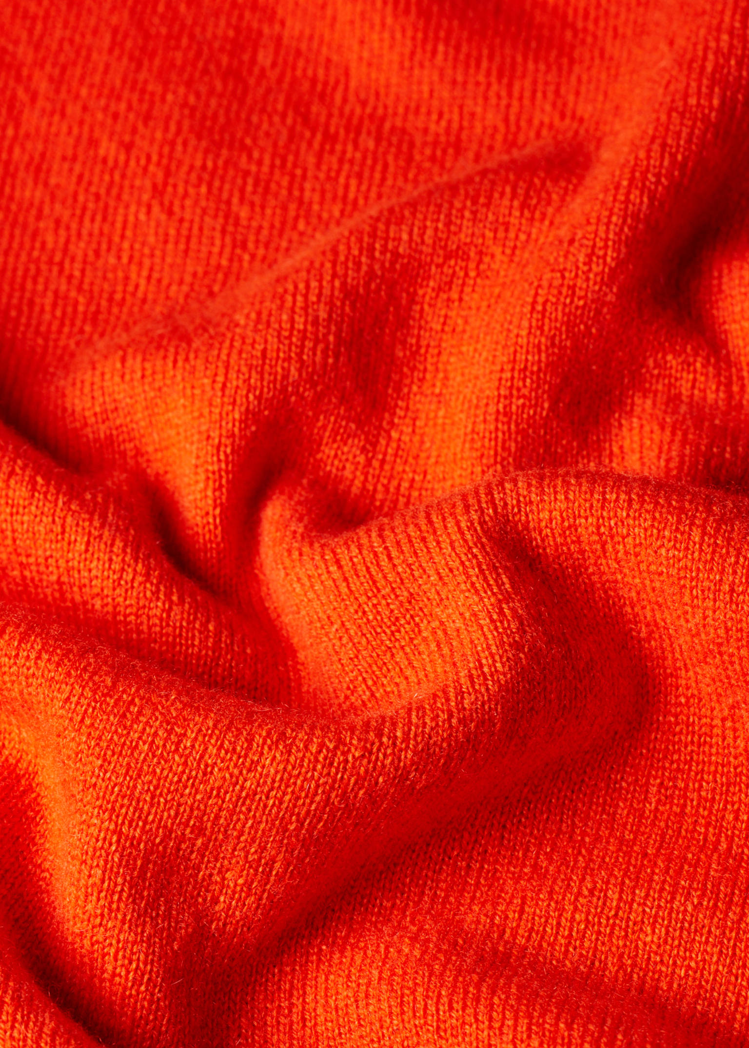 Women's Red Crew Neck Cashmere Sweater