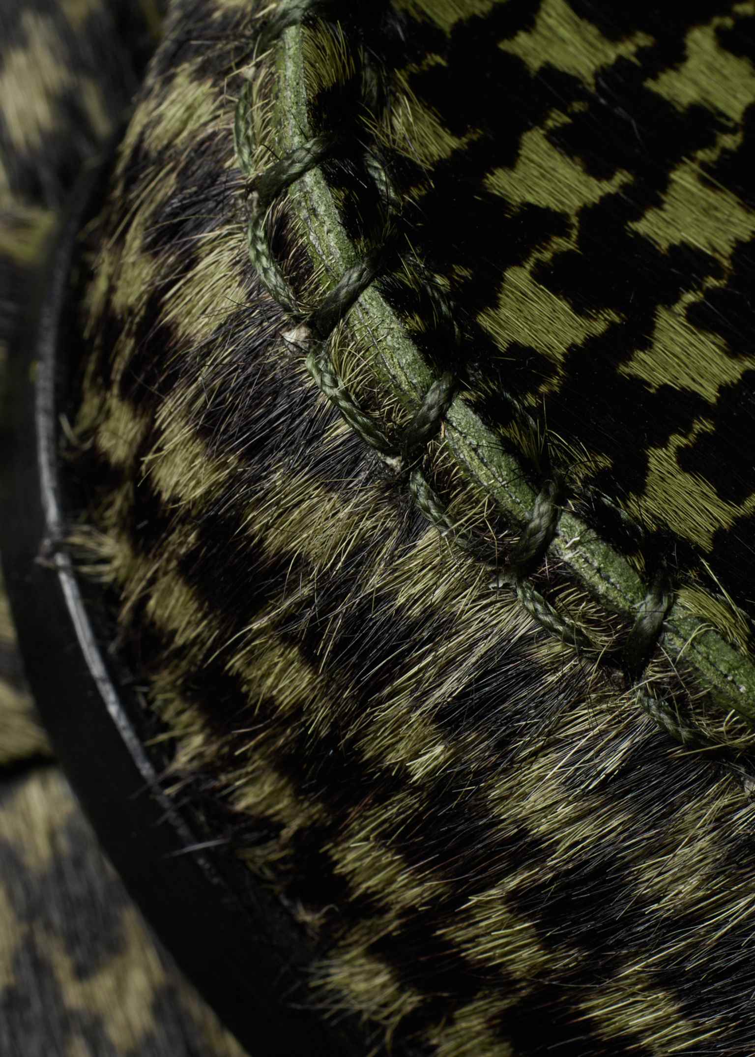 Men's Green Houndstooth 'Lido' Pony Skin Loafers