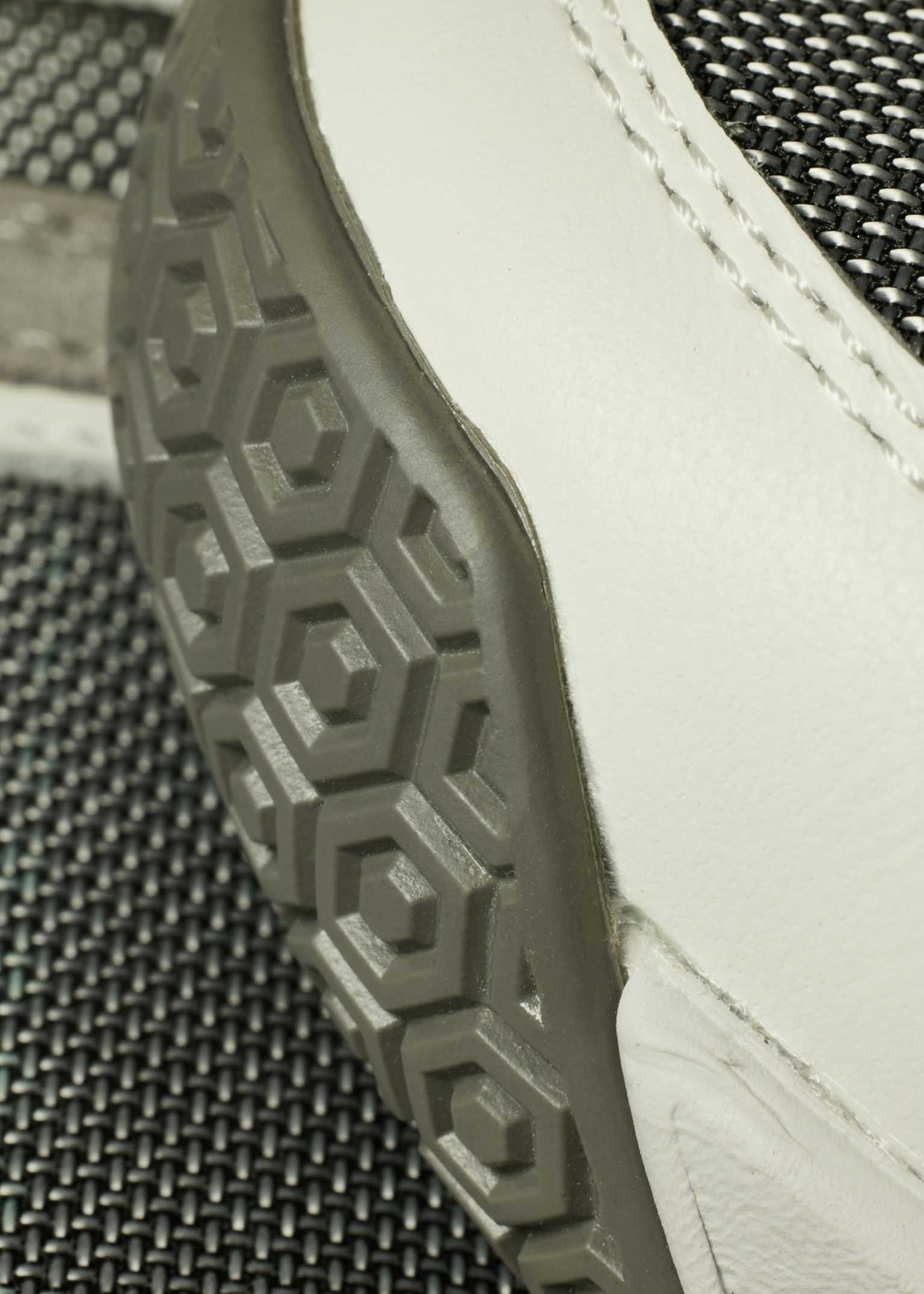 Men's White and Grey 'Ossi' Trainers