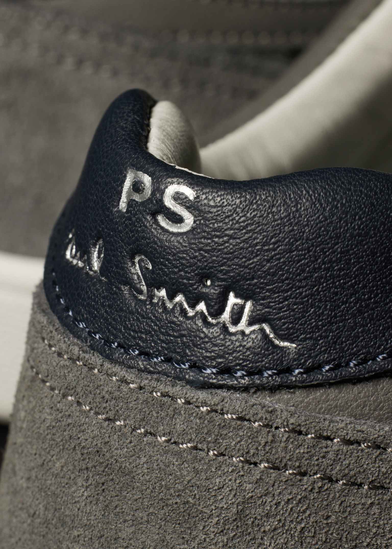 Men's Grey Leather 'Roberto' Trainers