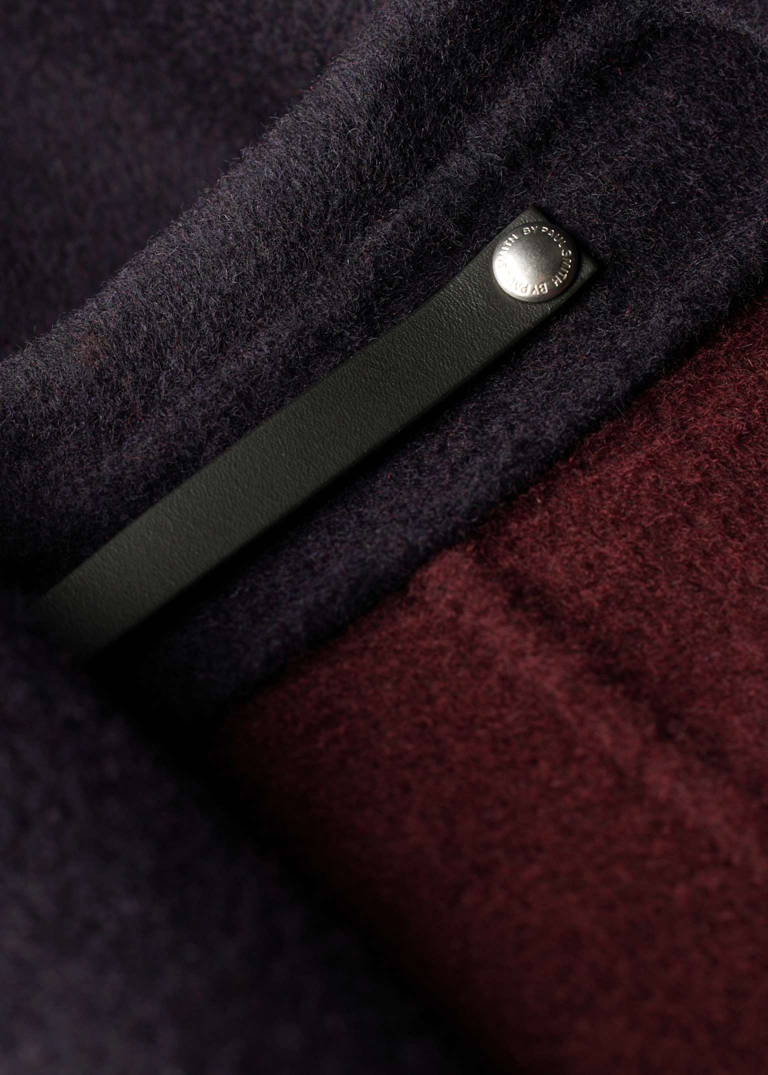 Men's Navy Double-Face Wool-Blend Overcoat