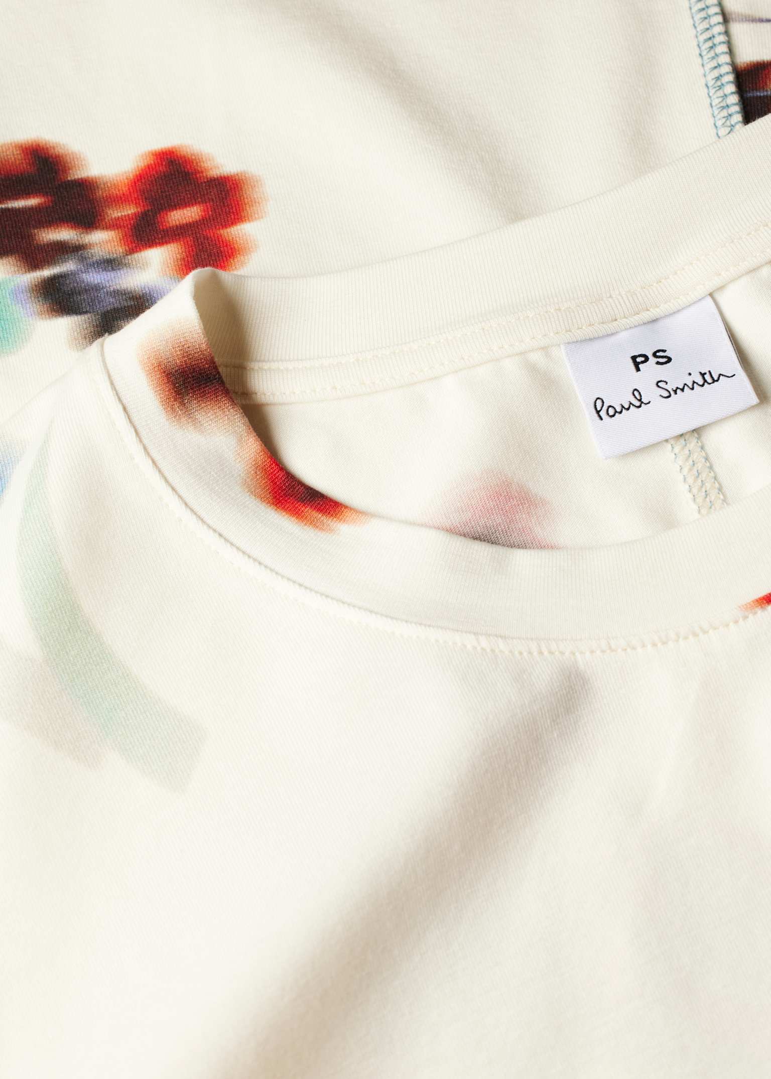 Women's White 'Hazy Floral' Long Sleeve T-Shirt