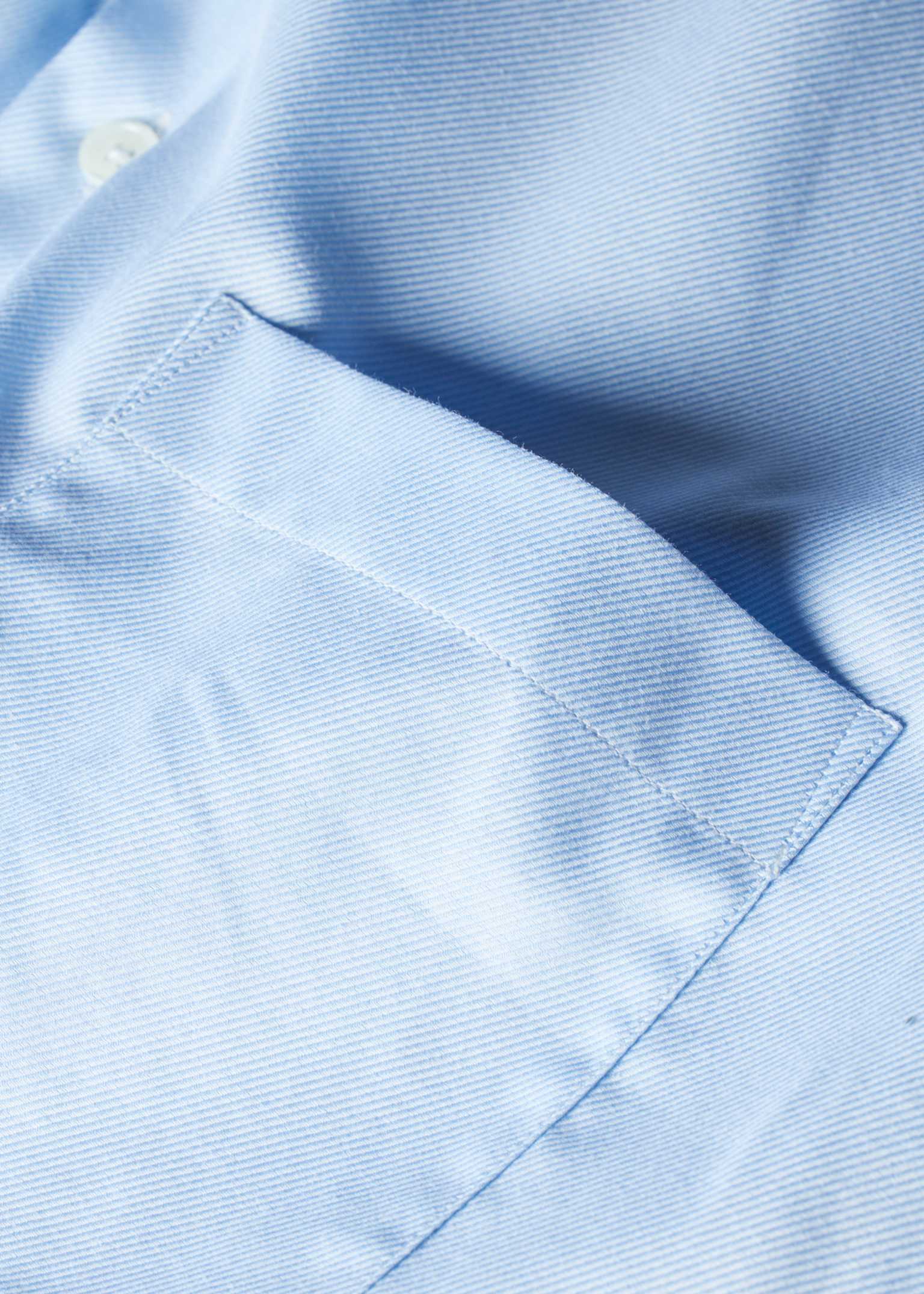 Men's Modern-Fit Light Blue Cotton-Twill Shirt