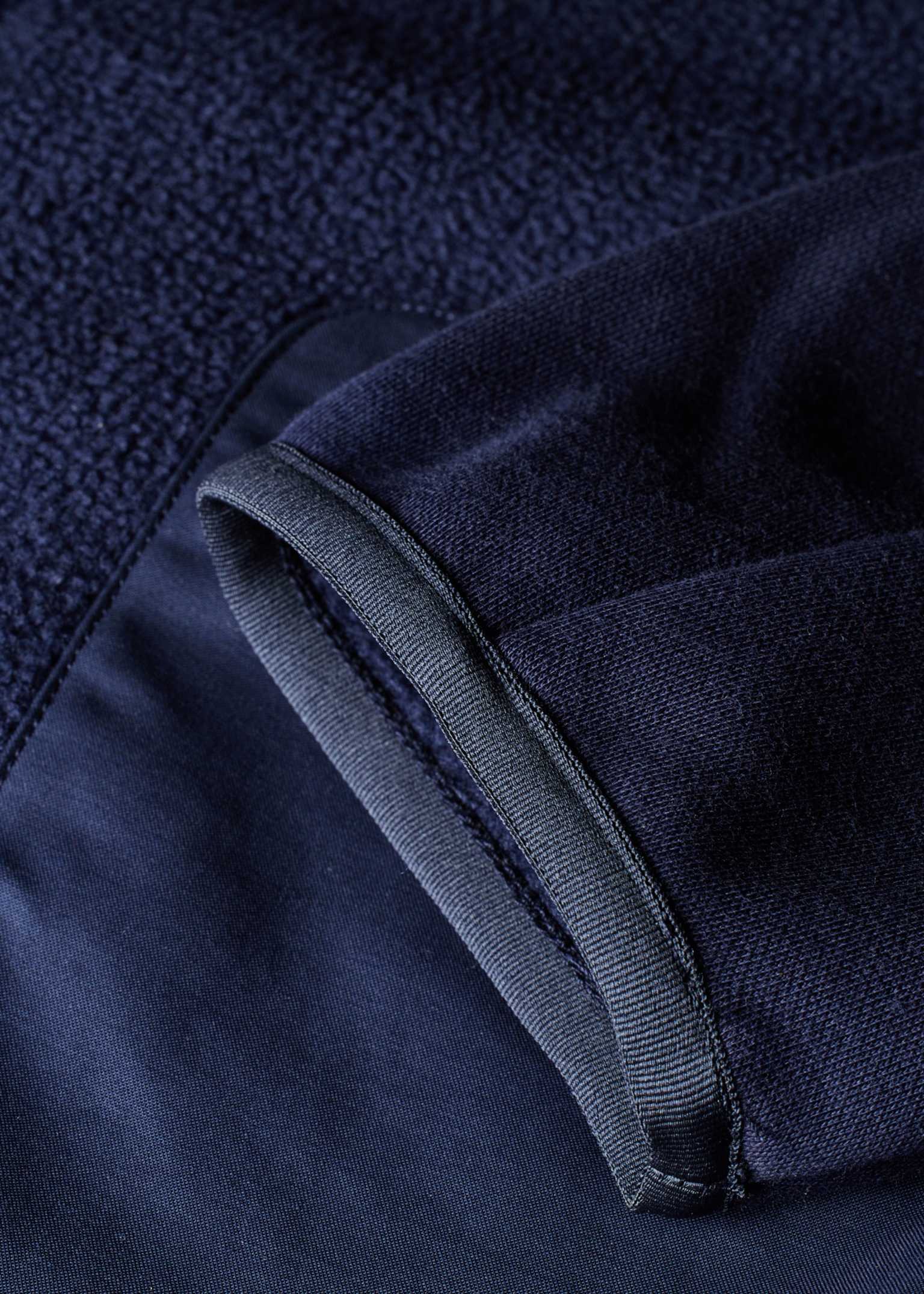 Men's Navy Fleece-Panel Zip Sweatshirt