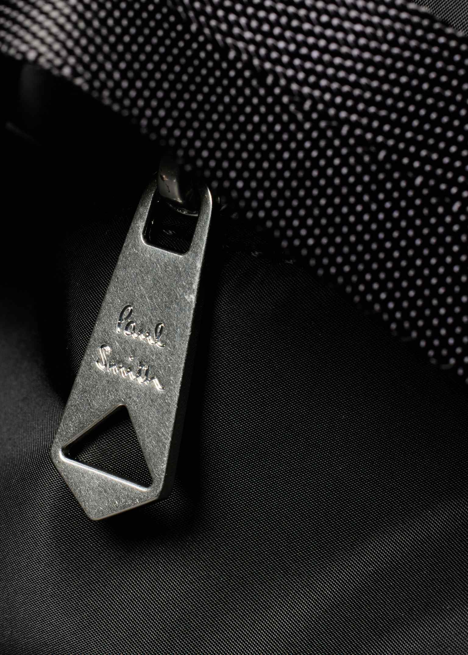 Men's Recycled Polyester Black 'Zebra' Wash Bag