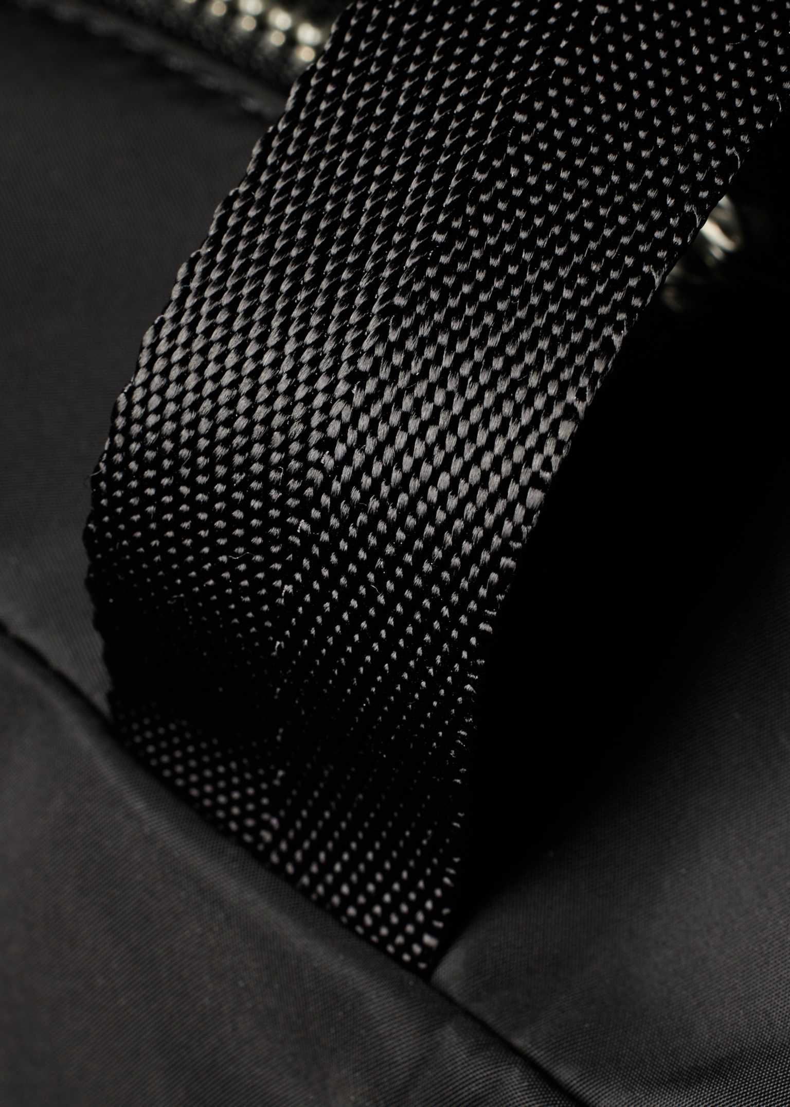 Men's Recycled Polyester Black 'Zebra' Wash Bag