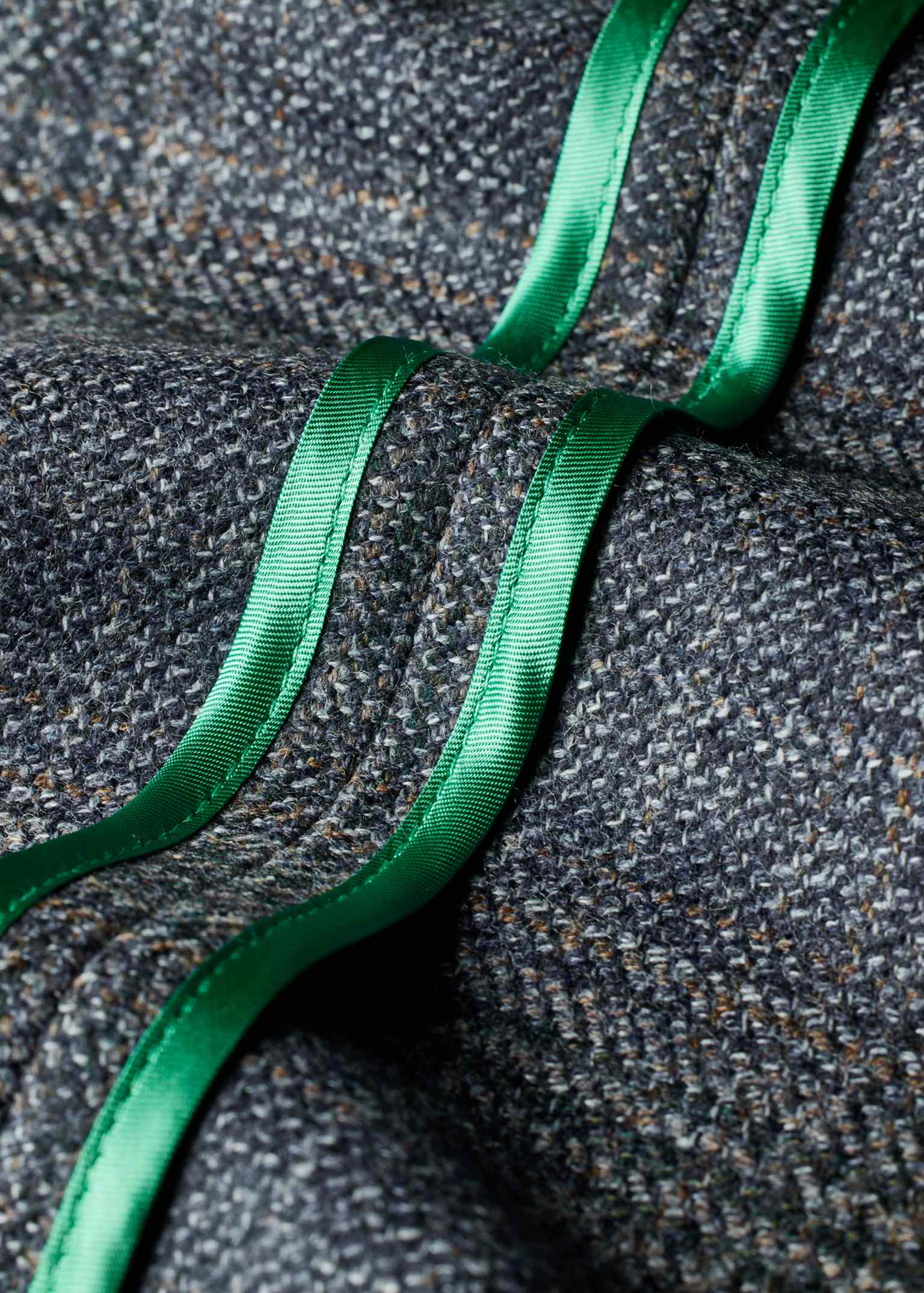 Men's Navy and Grey Four-Ply Worsted Wool Blazer