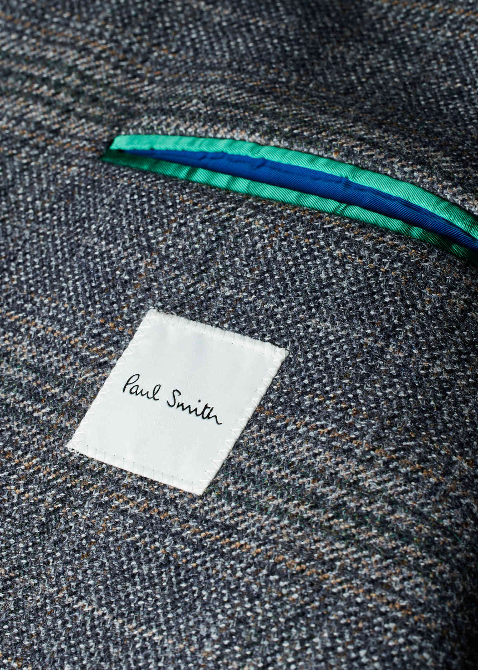 Men's Navy and Grey Four-Ply Worsted Wool Blazer