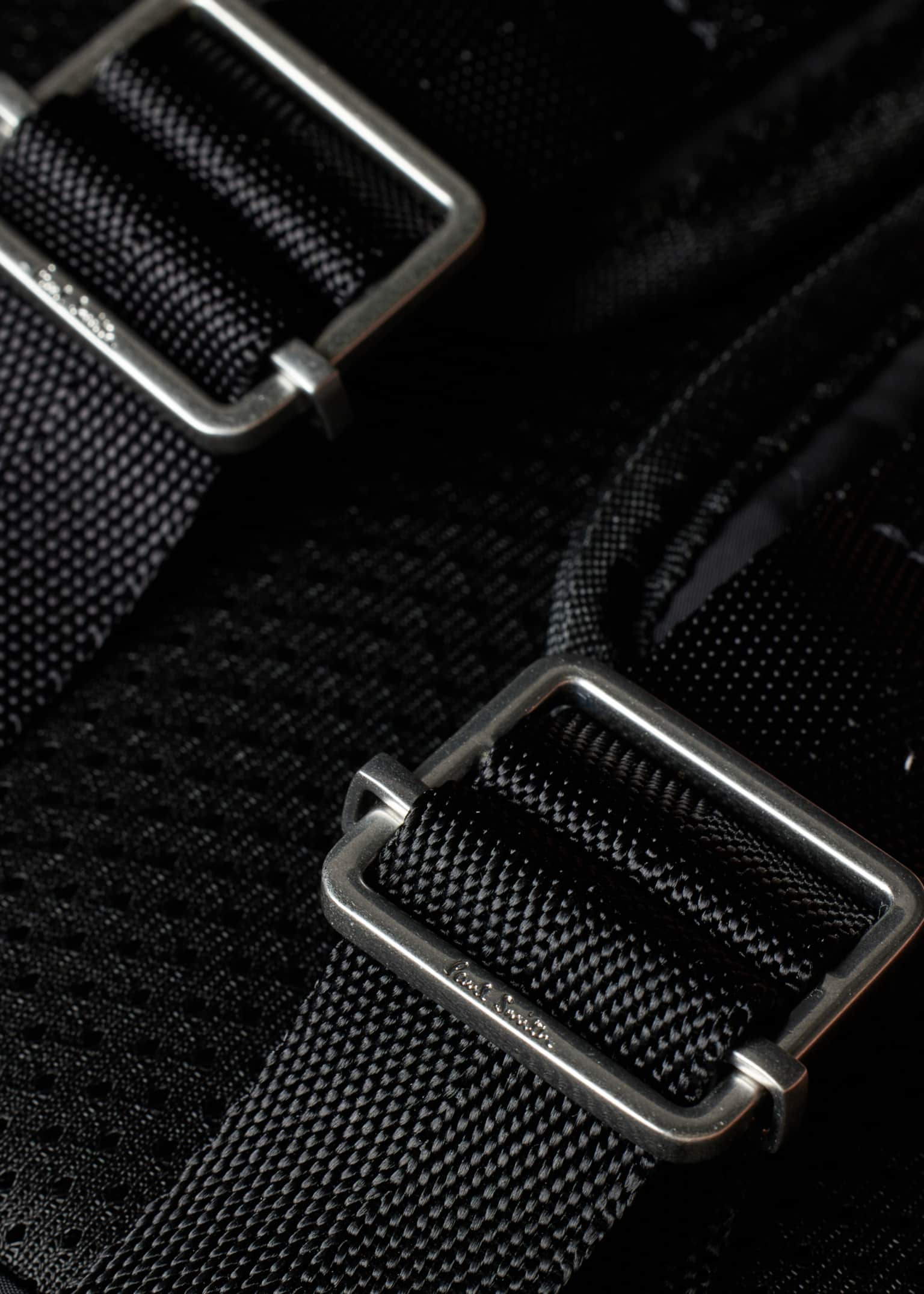 Men's Black Recycled Polyester 'Zebra' Backpack