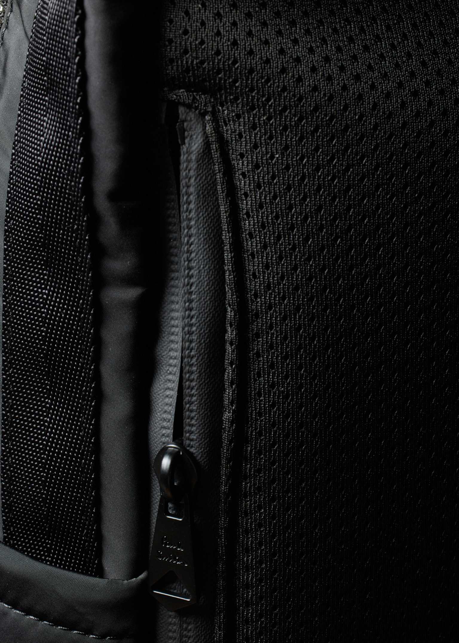 Men's Black Recycled Polyester 'Zebra' Backpack