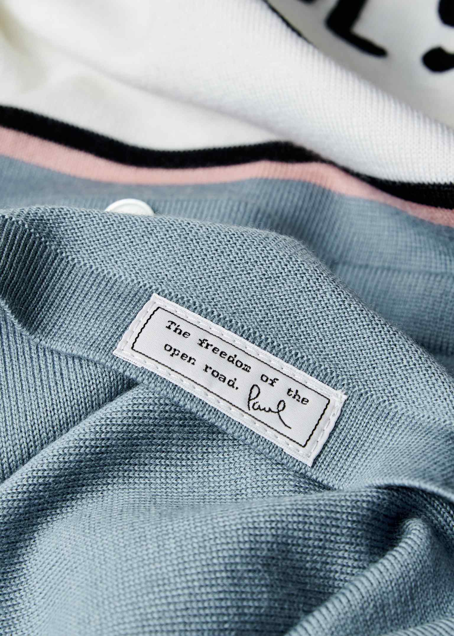 Men's Light Blue Merino Wool Knitted Cycle Jersey