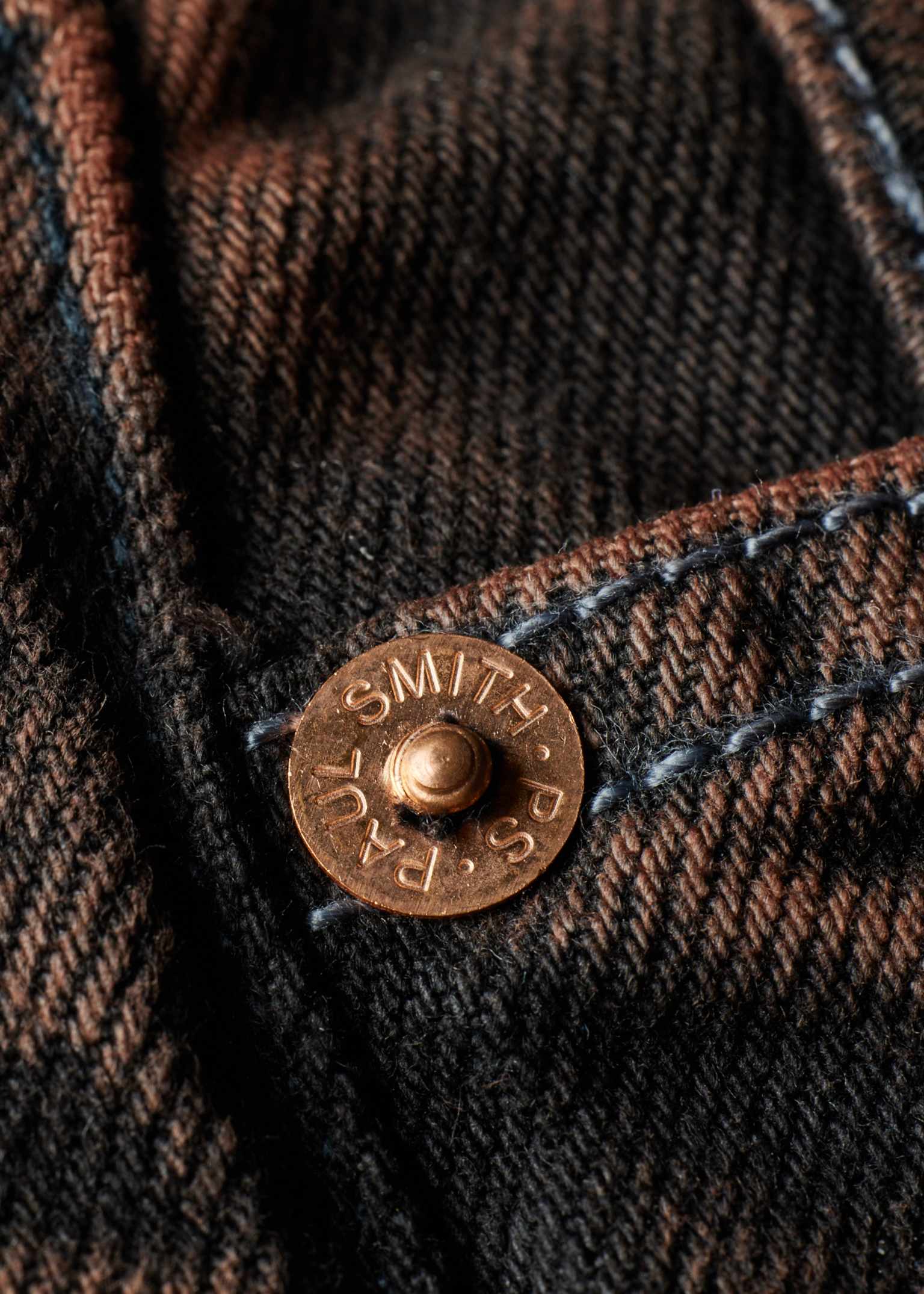 Men's Relaxed Tapered-Fit Black and Brown Overdyed Jeans
