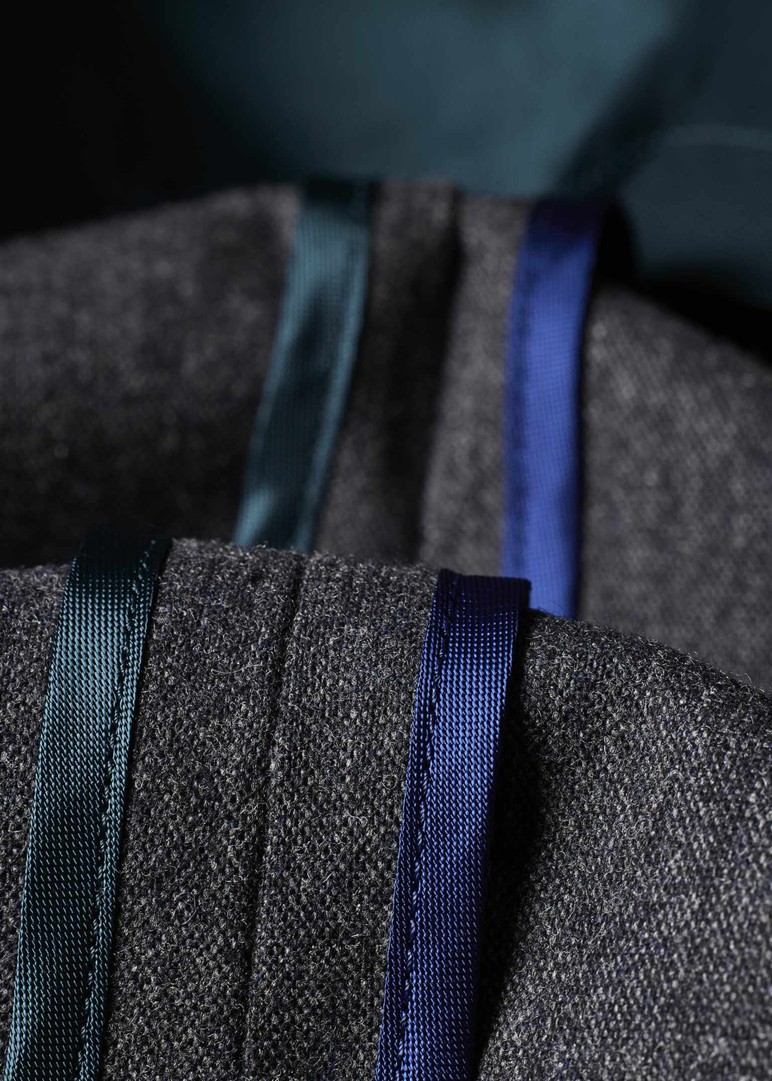 Men's Navy Melange Wool-Blend Buggy-Lined Blazer