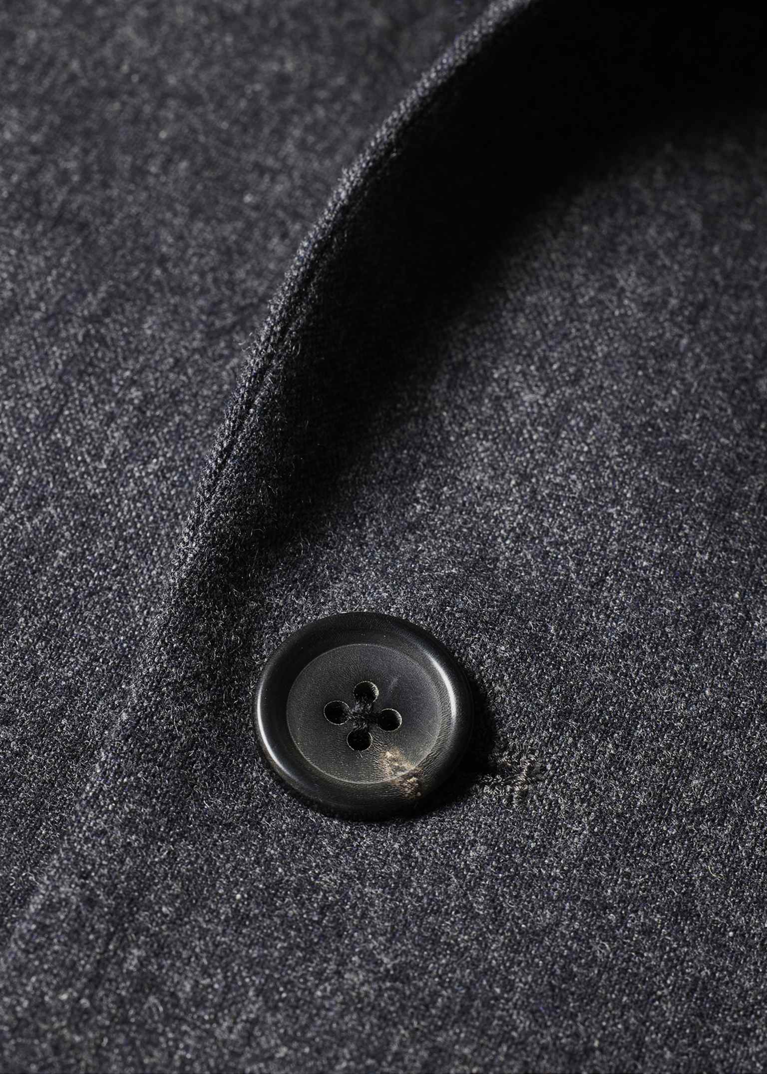 Men's Navy Melange Wool-Blend Buggy-Lined Blazer