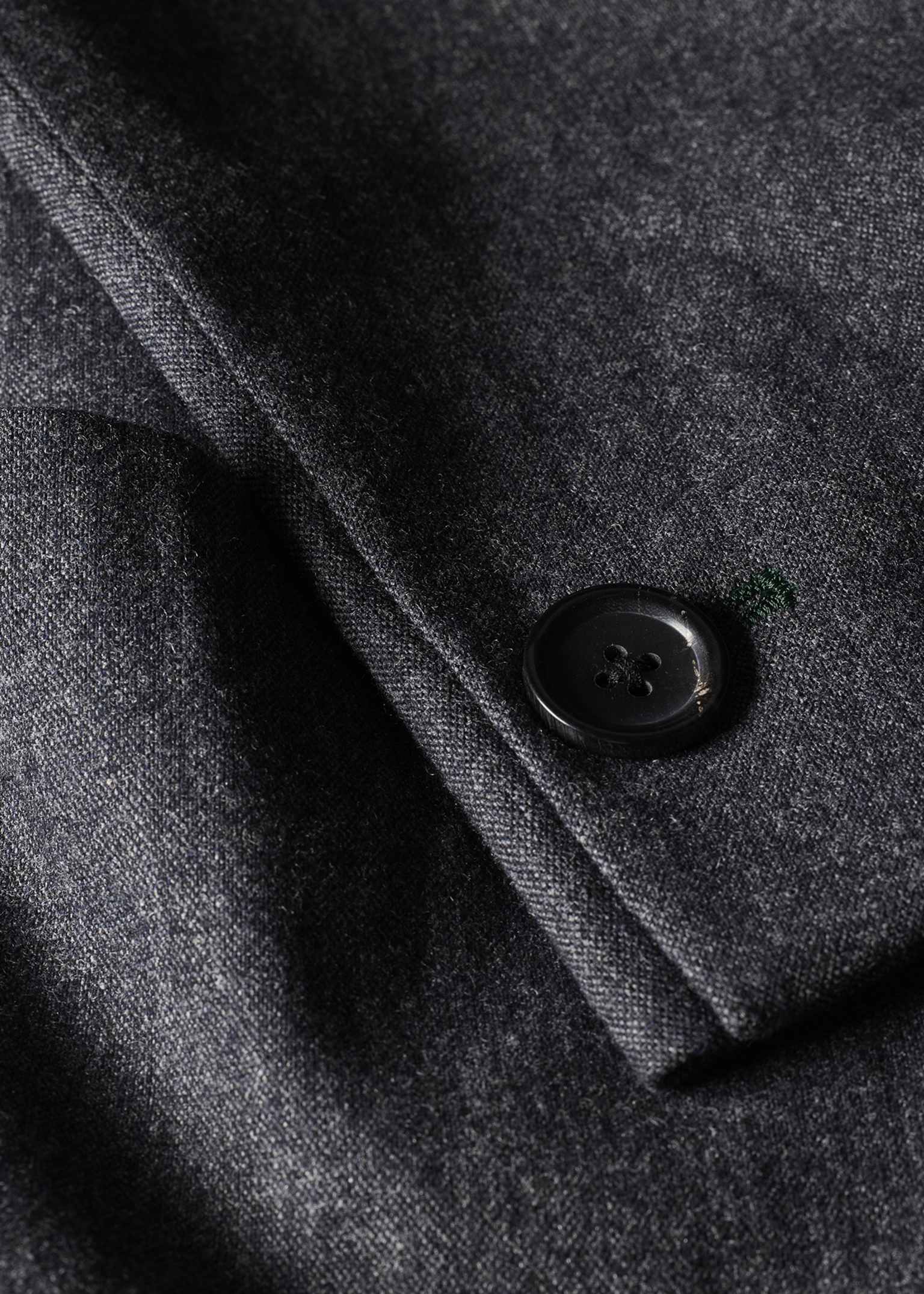 Men's Navy Melange Wool-Blend Buggy-Lined Blazer