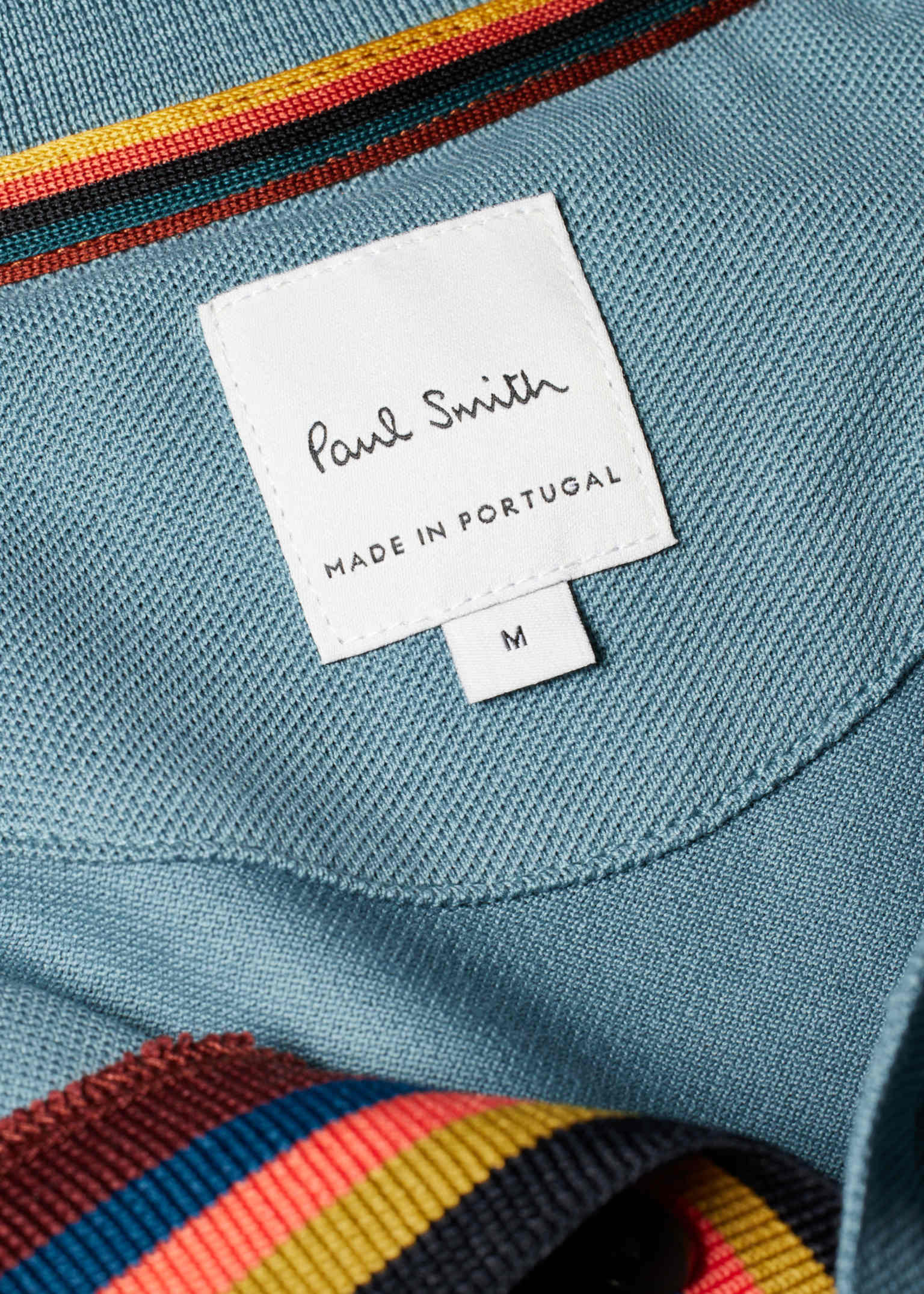 Light Teal 'Artist Stripe' Placket Polo Shirt