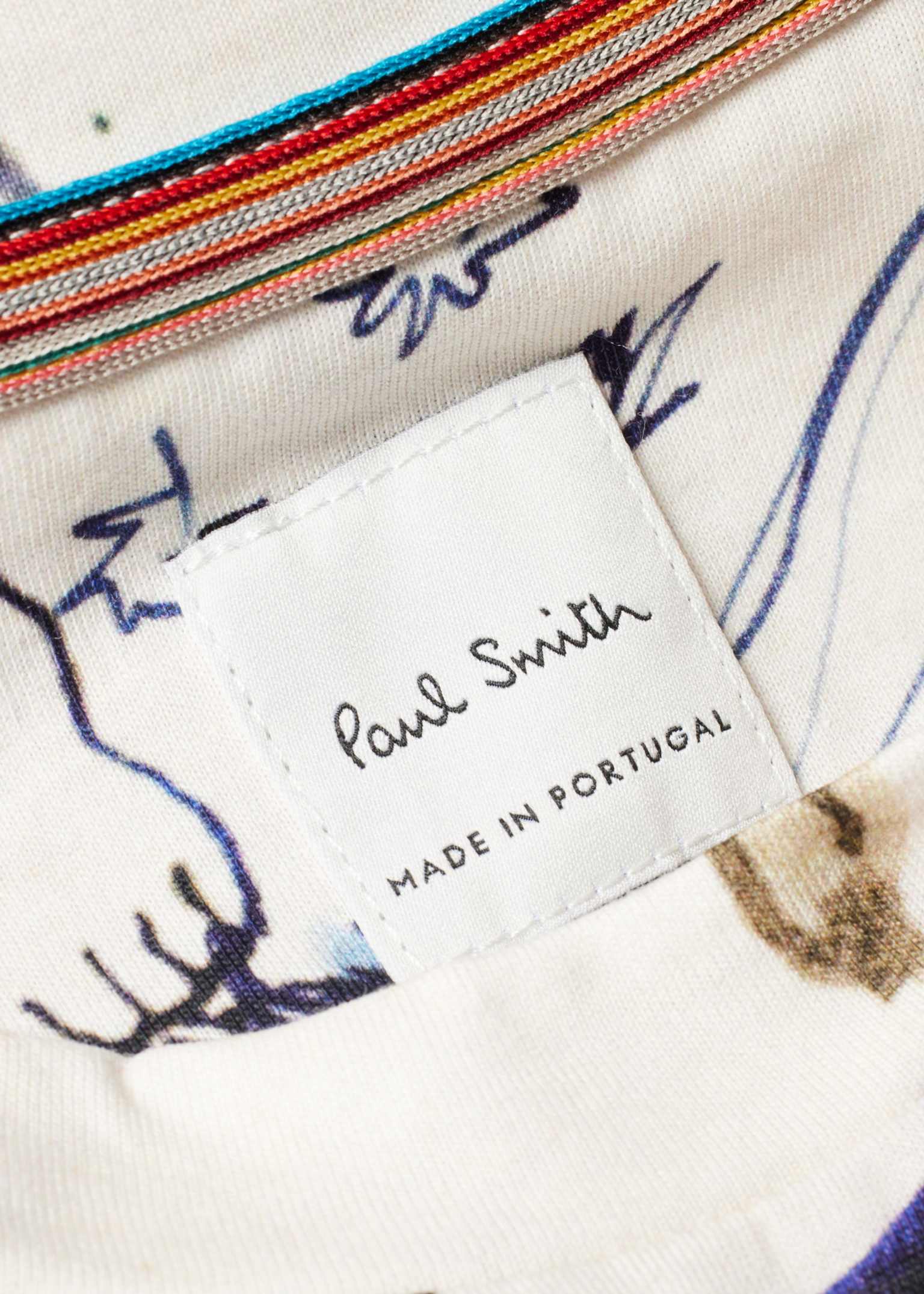 Men's White 'Little Beasts' Print T-Shirt