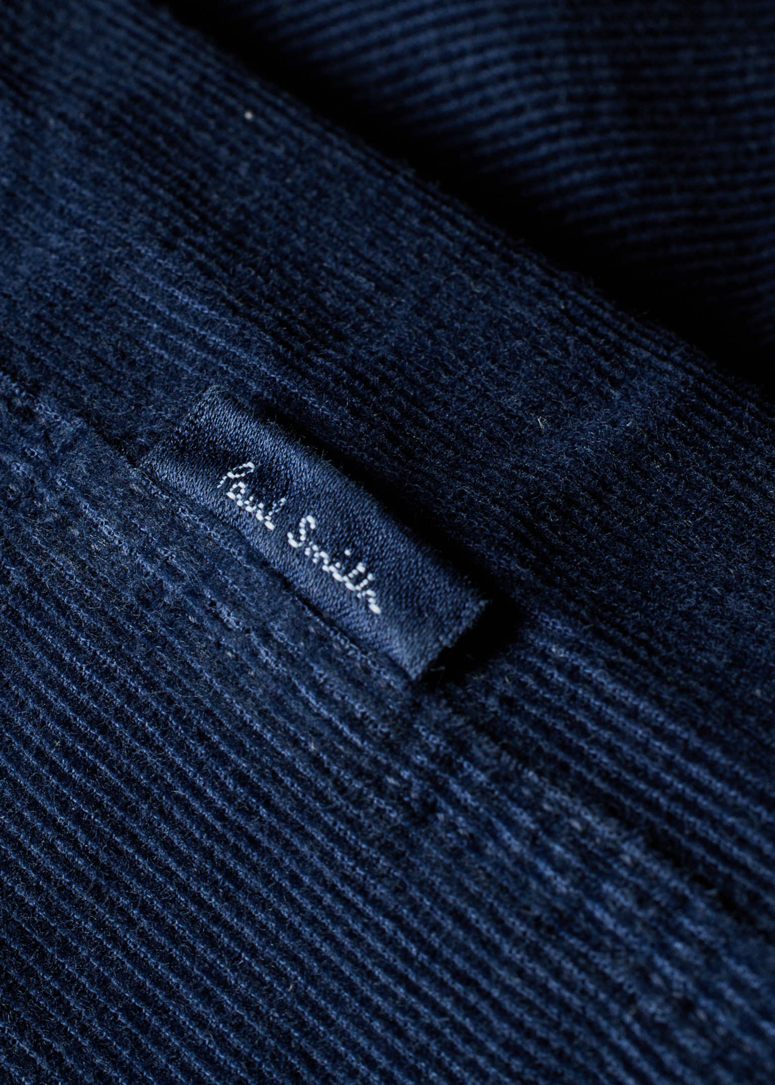 Navy Blue Tailored-Fit Cord Shirt