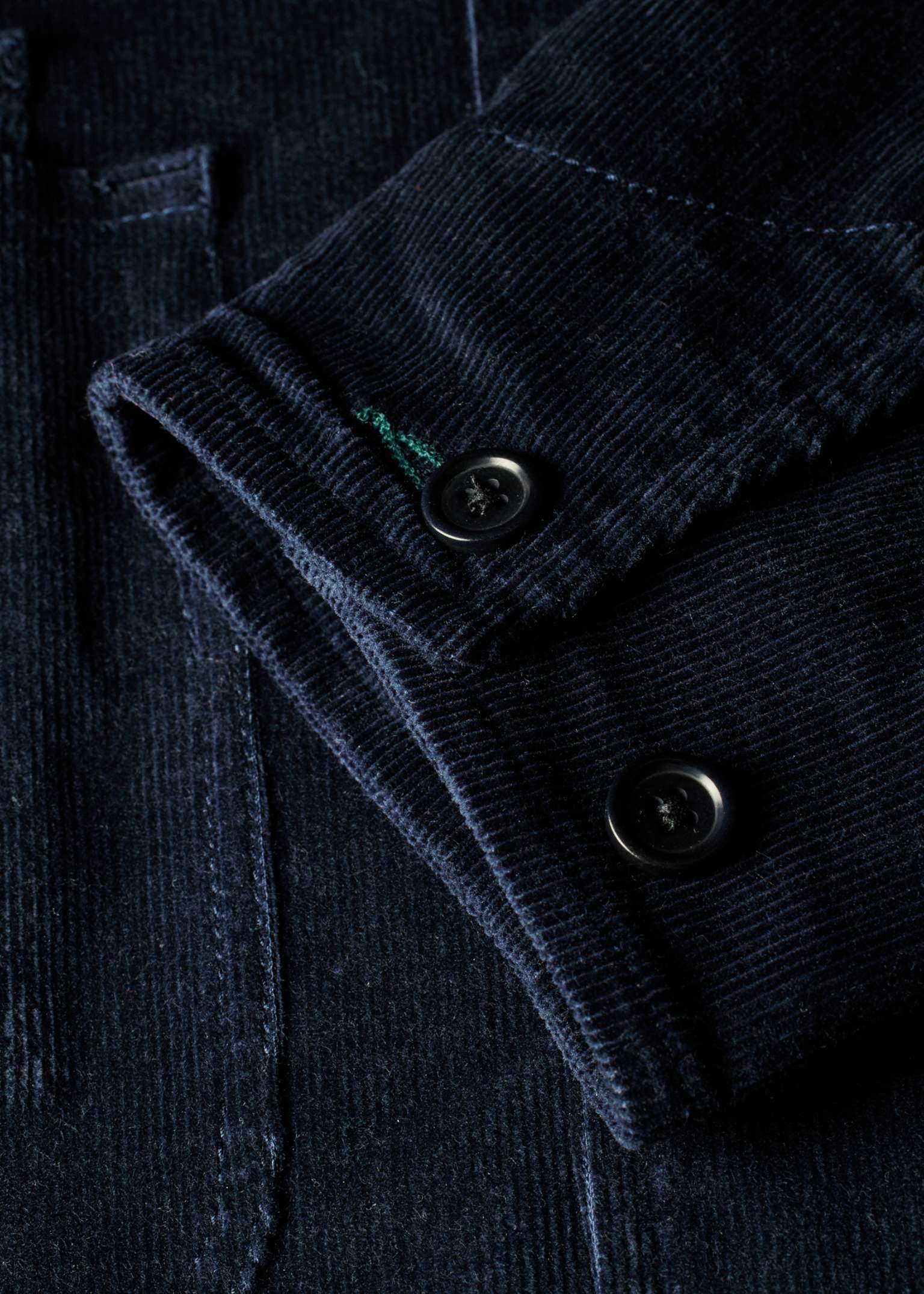 Men's Navy Blue Organic Cotton Corduroy Work Jacket and Trousers Co-ord