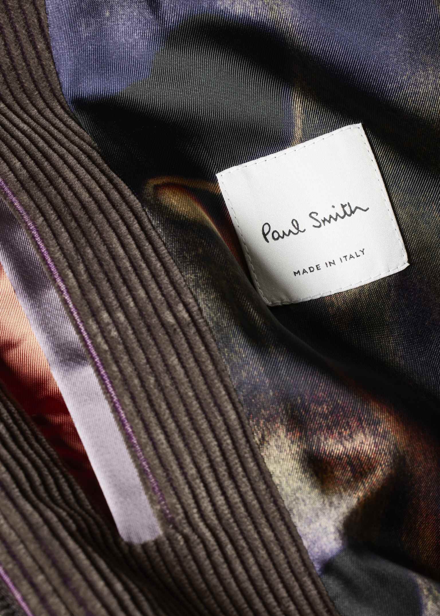 Men's Brown Two-Tone Cotton Cord Bomber Jacket