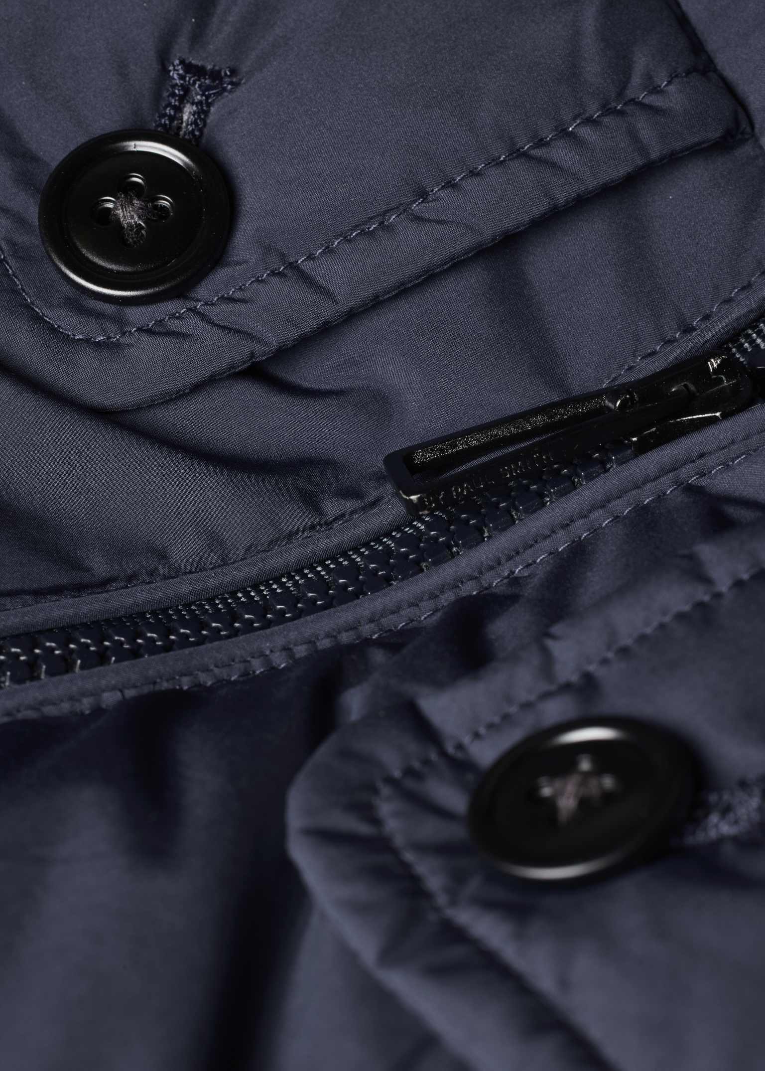 Men's Navy Blue Recycled Polyester Hooded Puffer Jacket