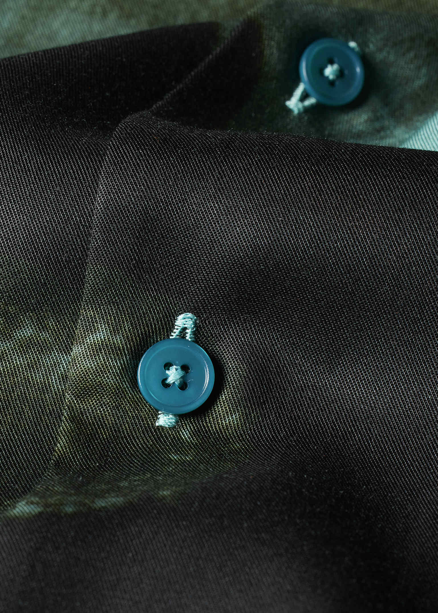 Men's Turquoise 'Field Flowers' Print Lyocell Shirt