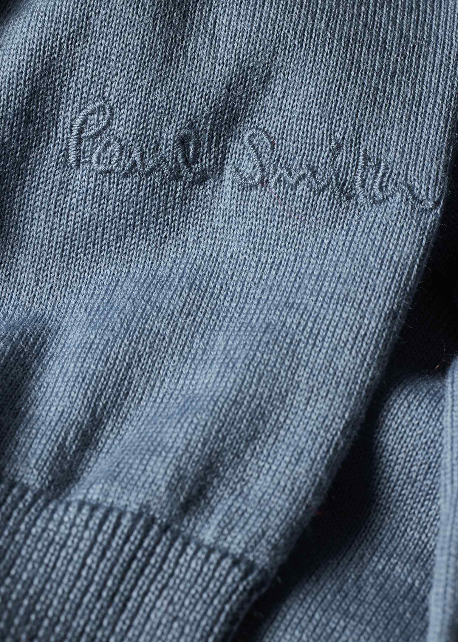 Men's Light Blue Merino Wool Roll Neck Sweater