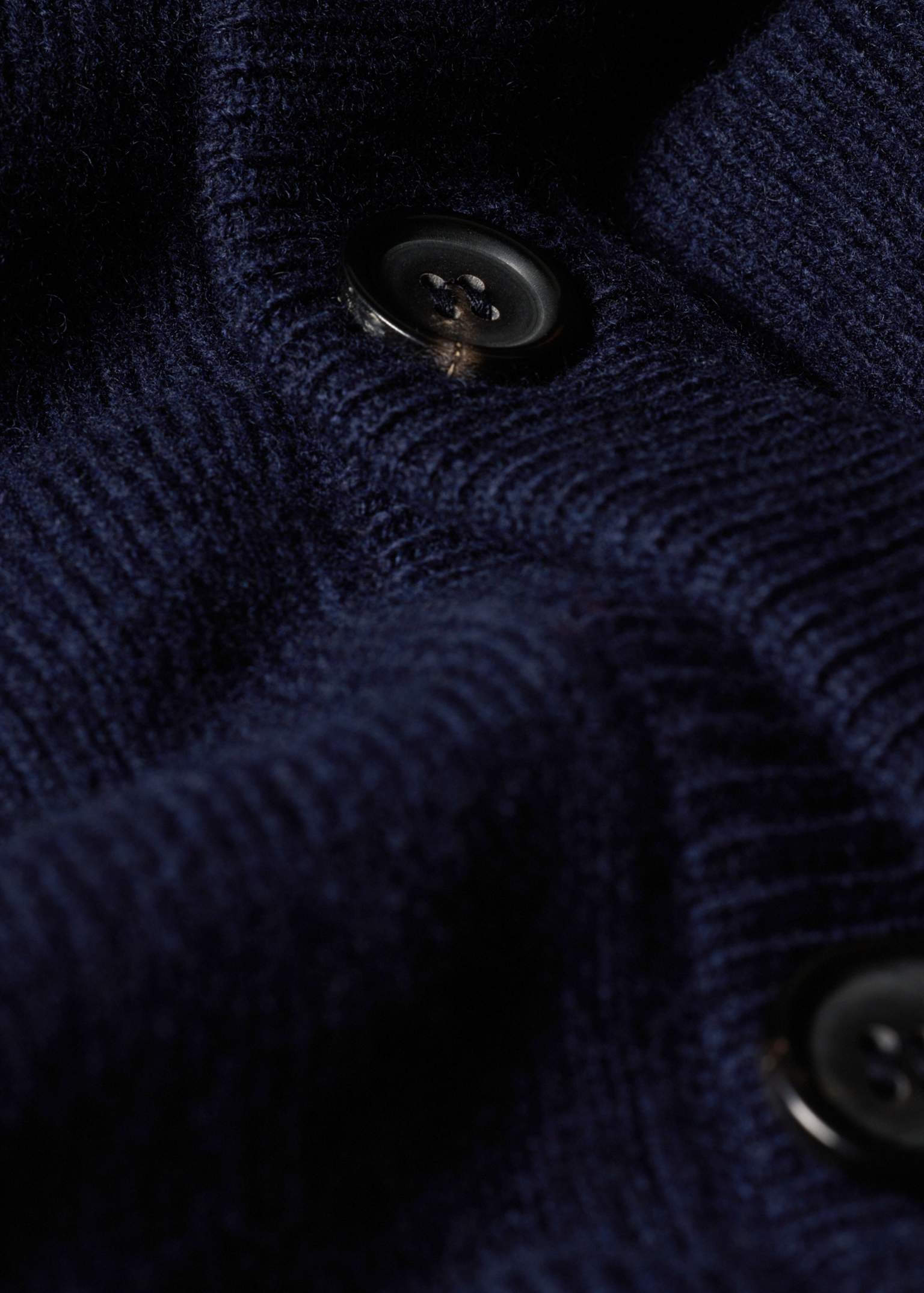 Men's Navy Merino Wool Cardigan