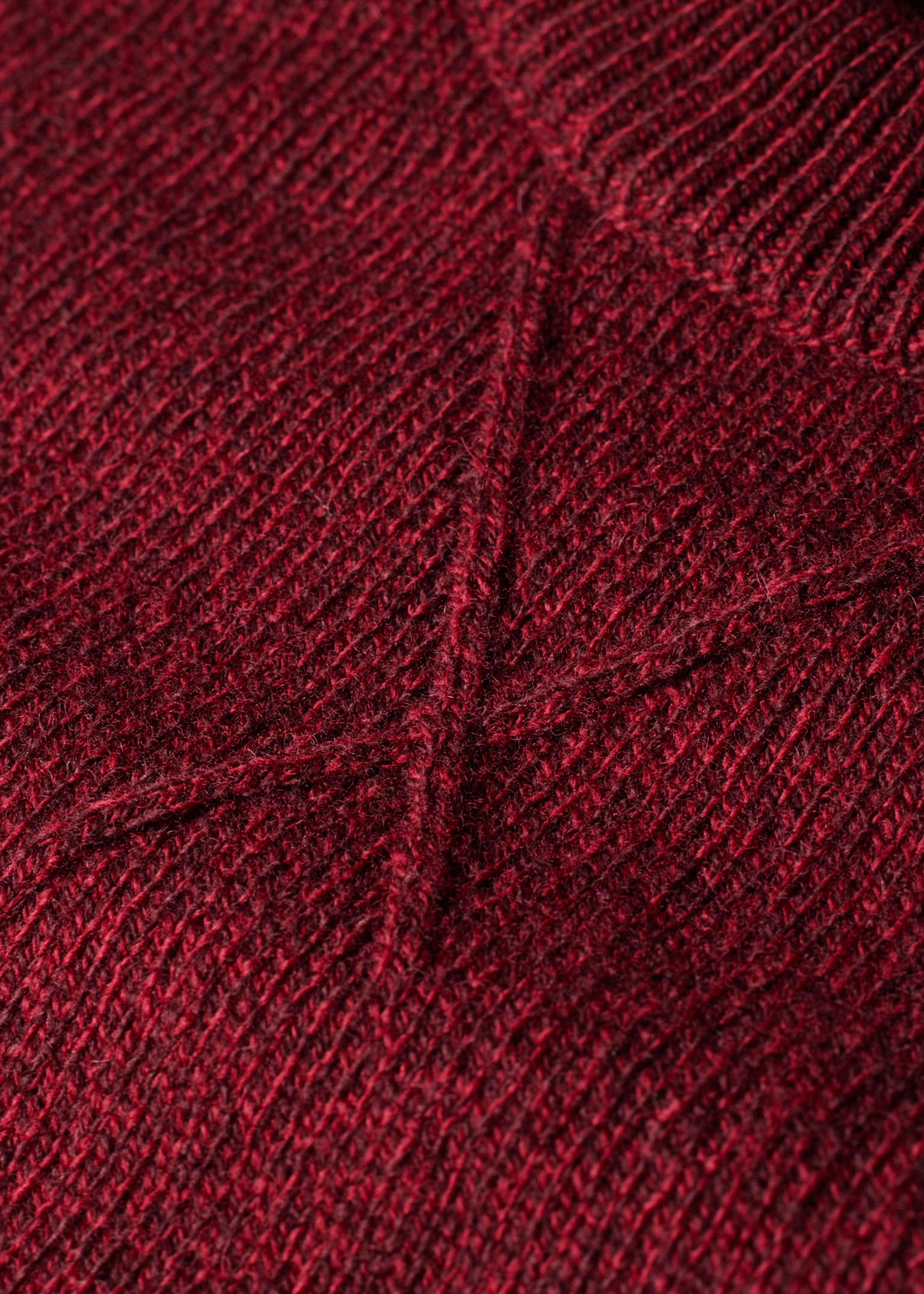 Men's Dark Red Merino Wool Sweater