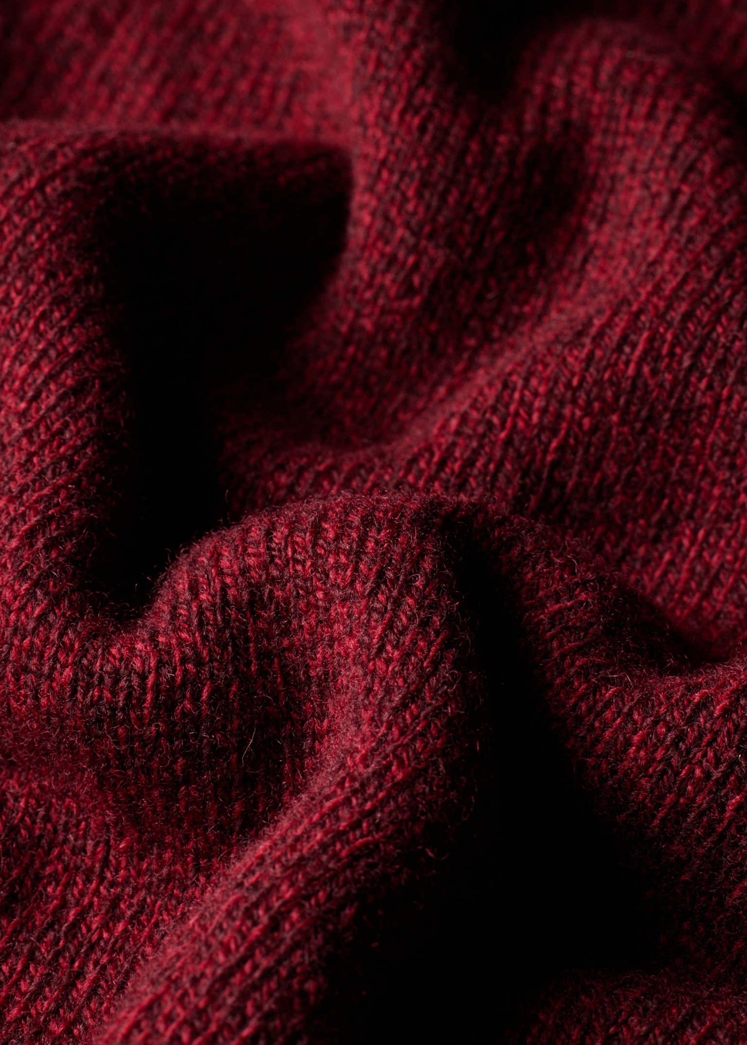 Men's Dark Red Merino Wool Sweater