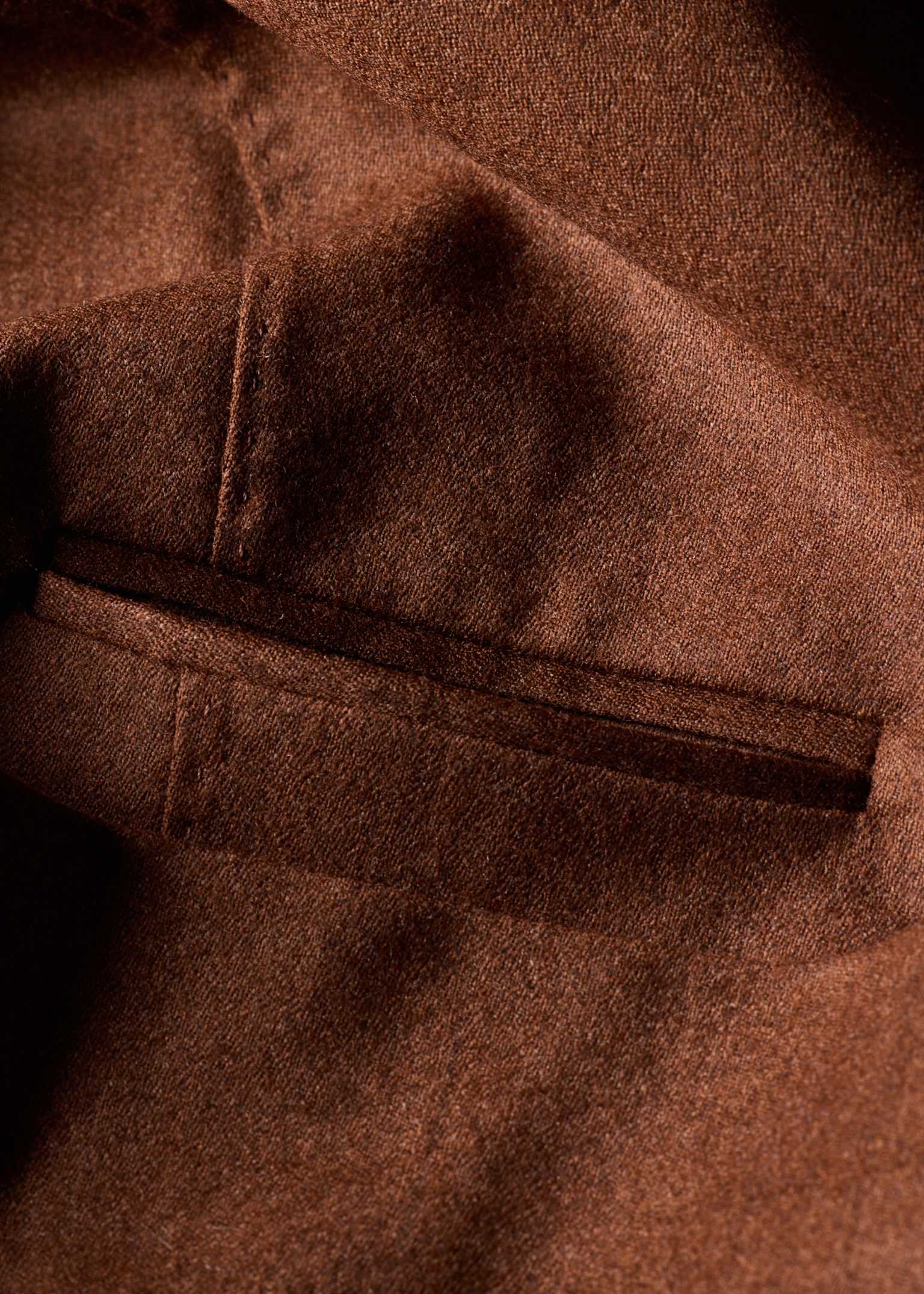 Men's Cinnamon Overdyed Wool-Cashmere Flannel Work Jacket