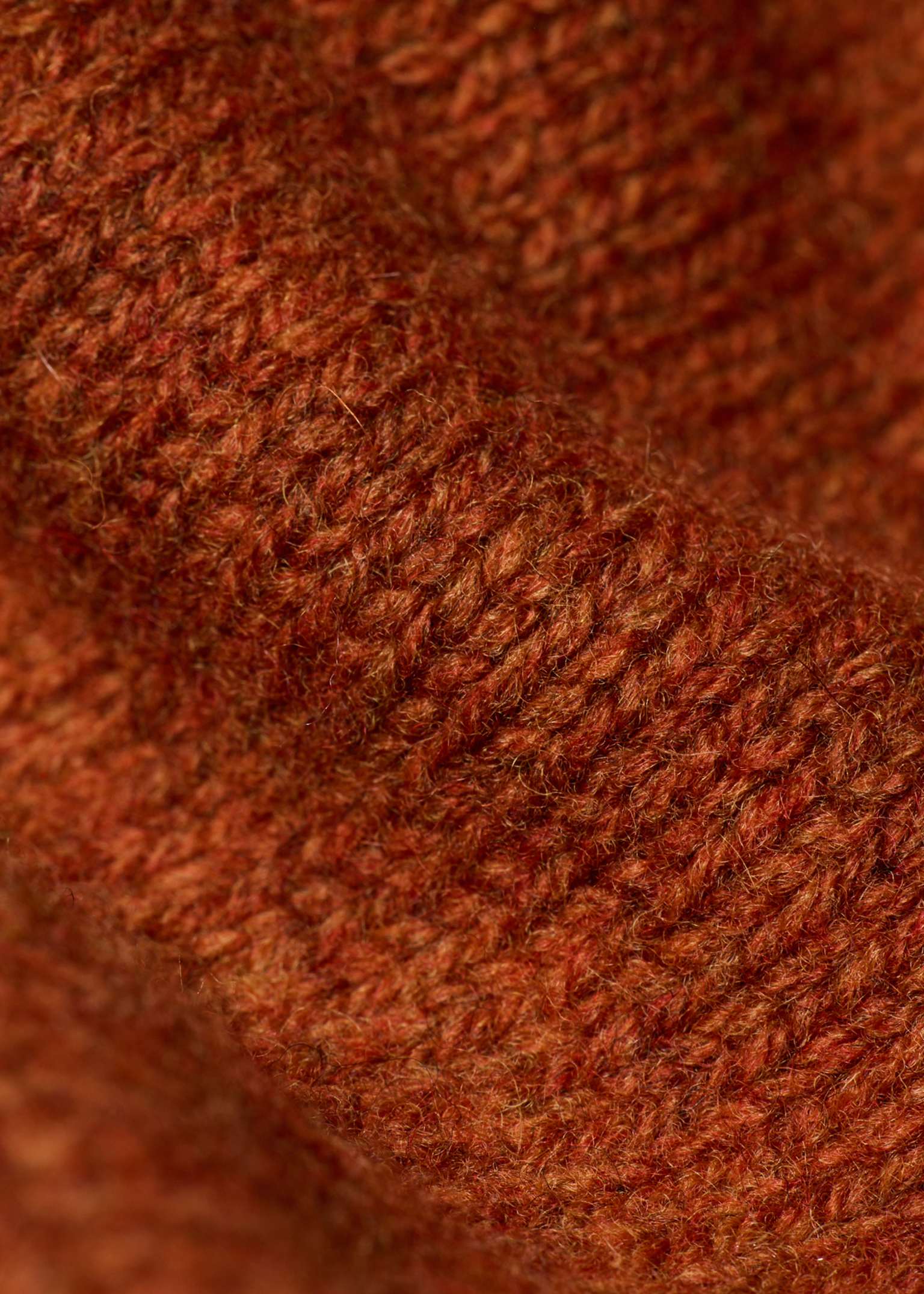 Men's Burnt Orange 'Happy' Merino Wool Sweater