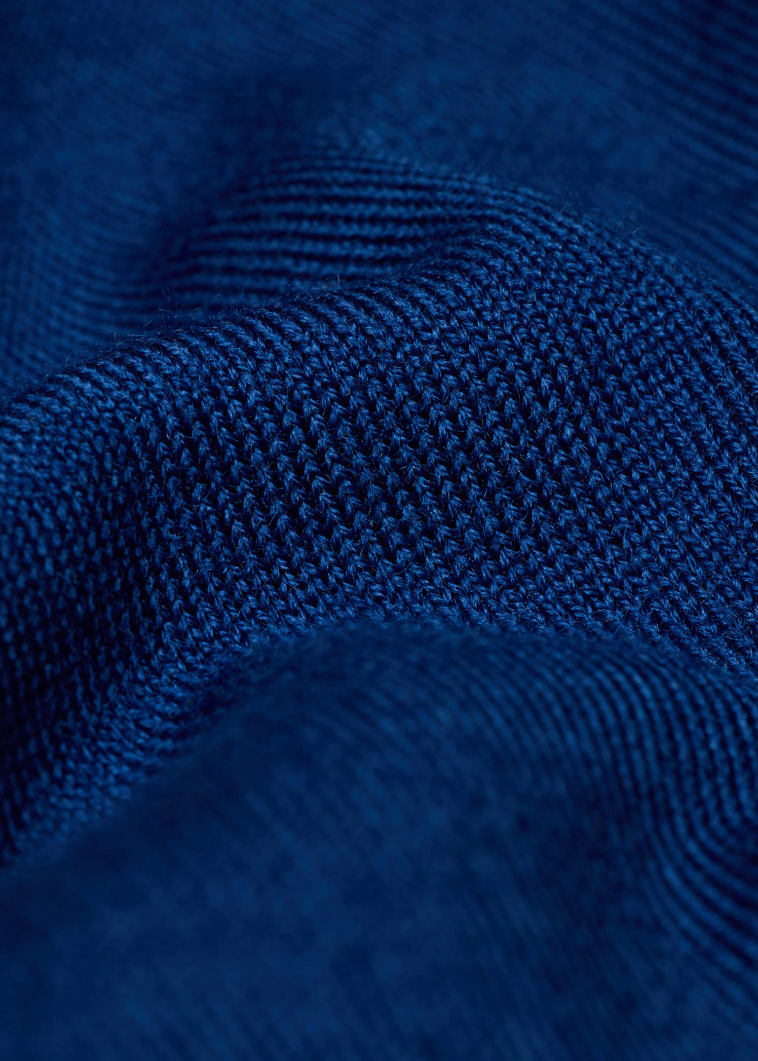Men's Blue Merino Wool Zip-Through Cardigan