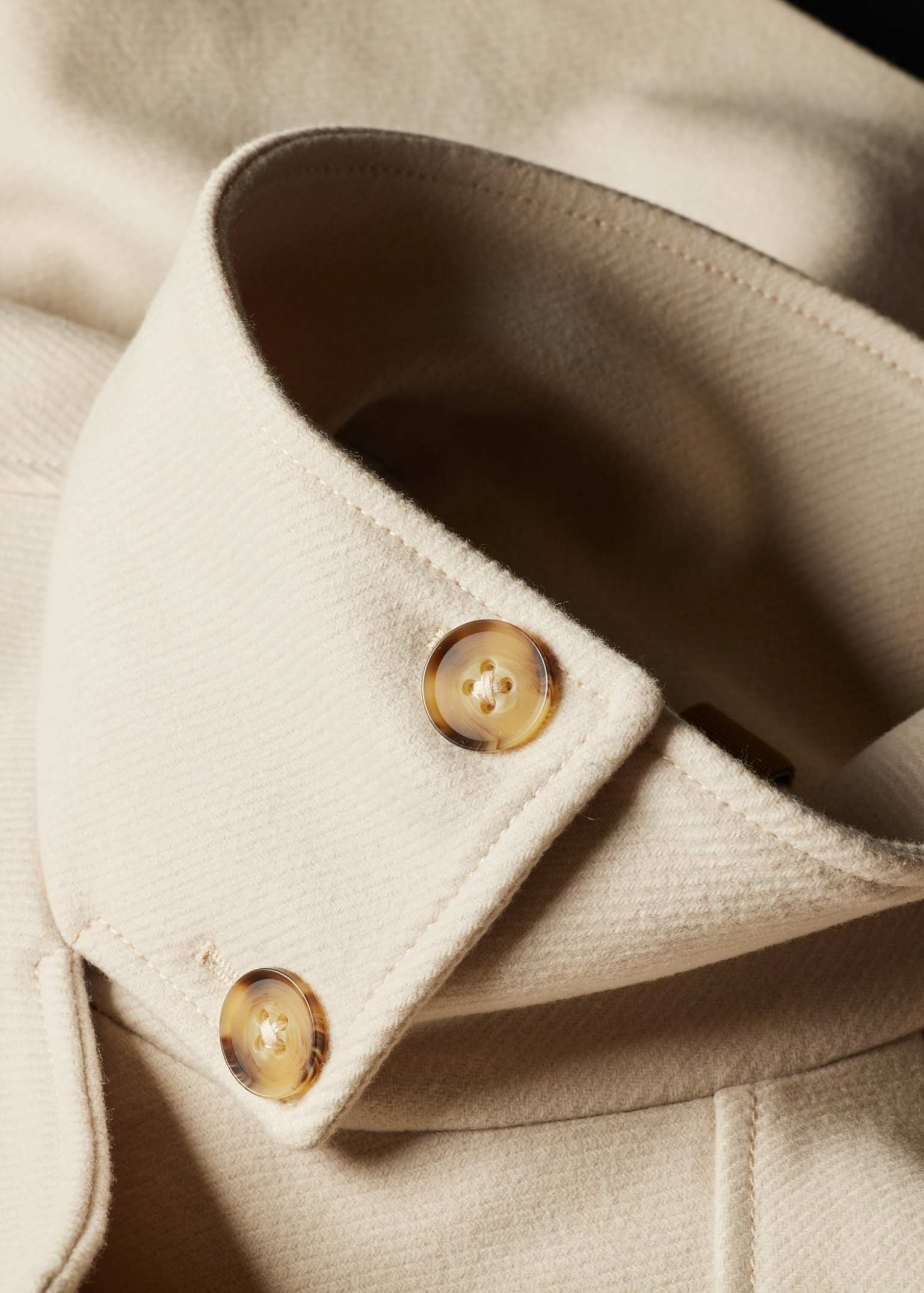 Women's Wool-Blend Cream Short Jacket