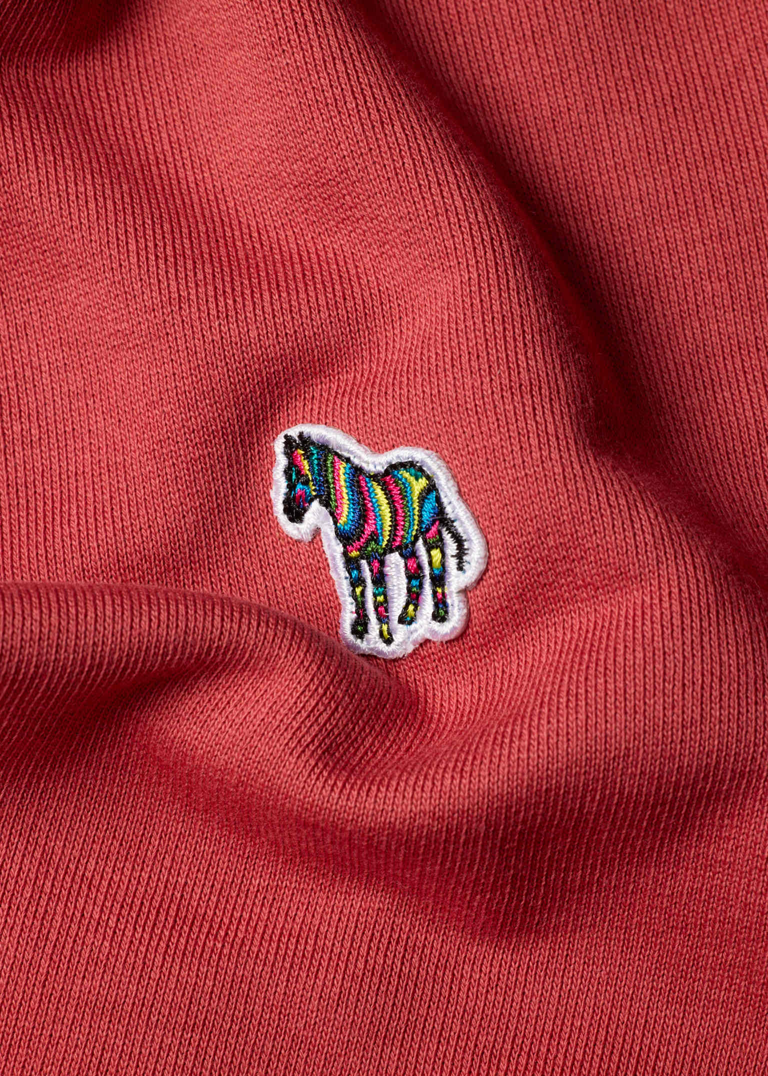Men's Soft Pink Organic Cotton Zebra Logo Sweatshirt