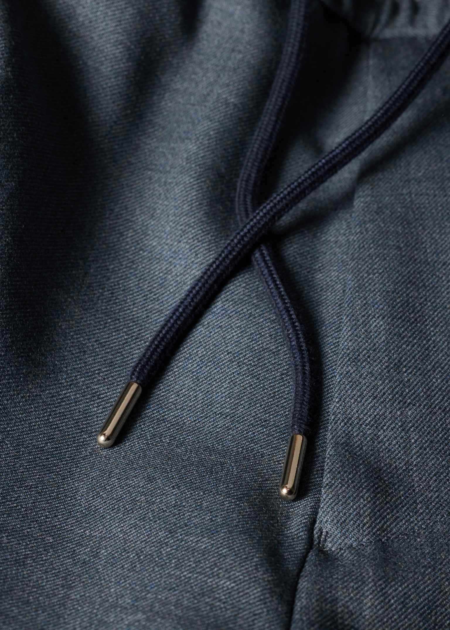 A Suit To Travel In - Slim-Fit Blue Marl Drawstring-Waist Wool Trousers
