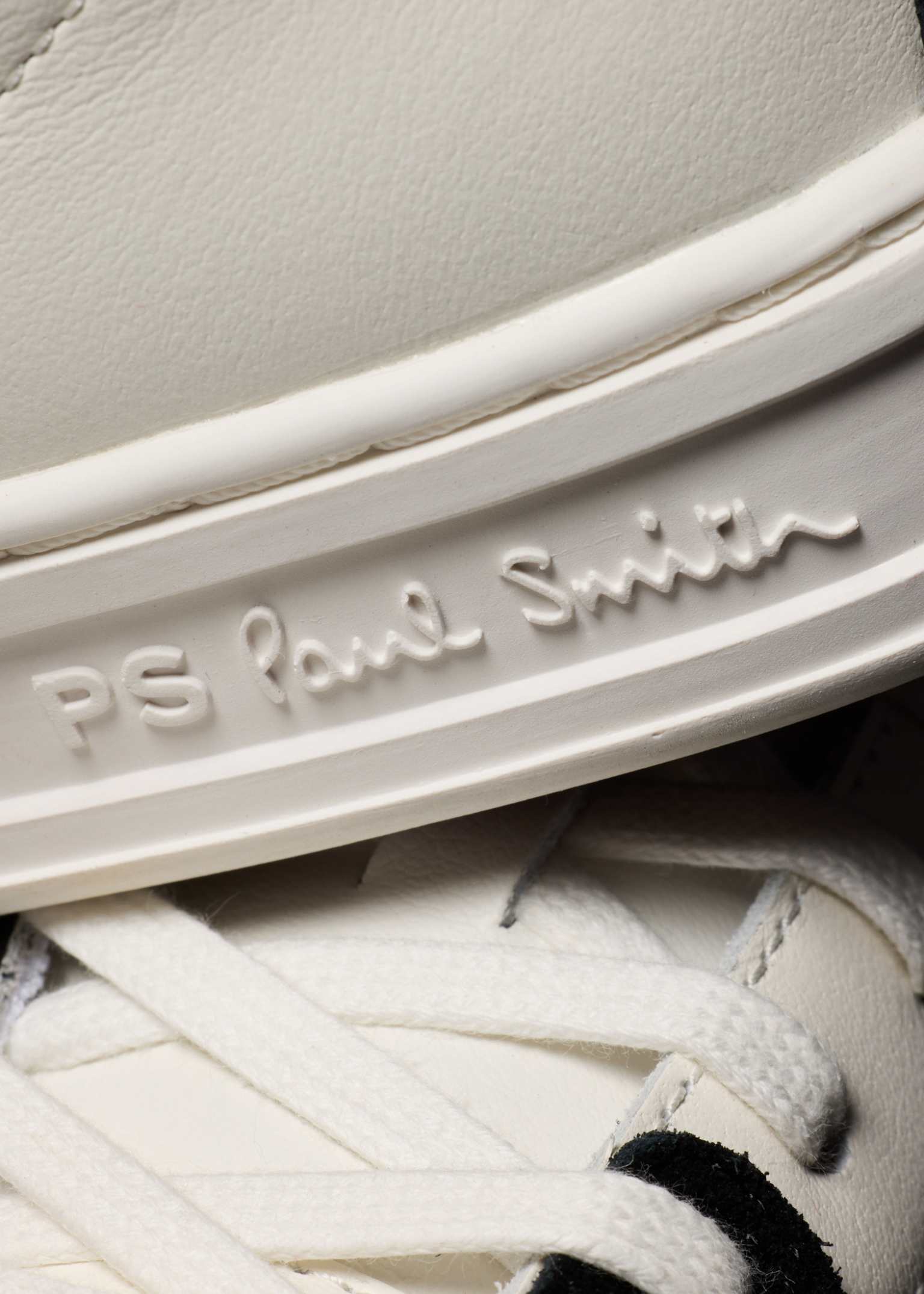 Men's White and Black Panel 'Cosmo' Trainers