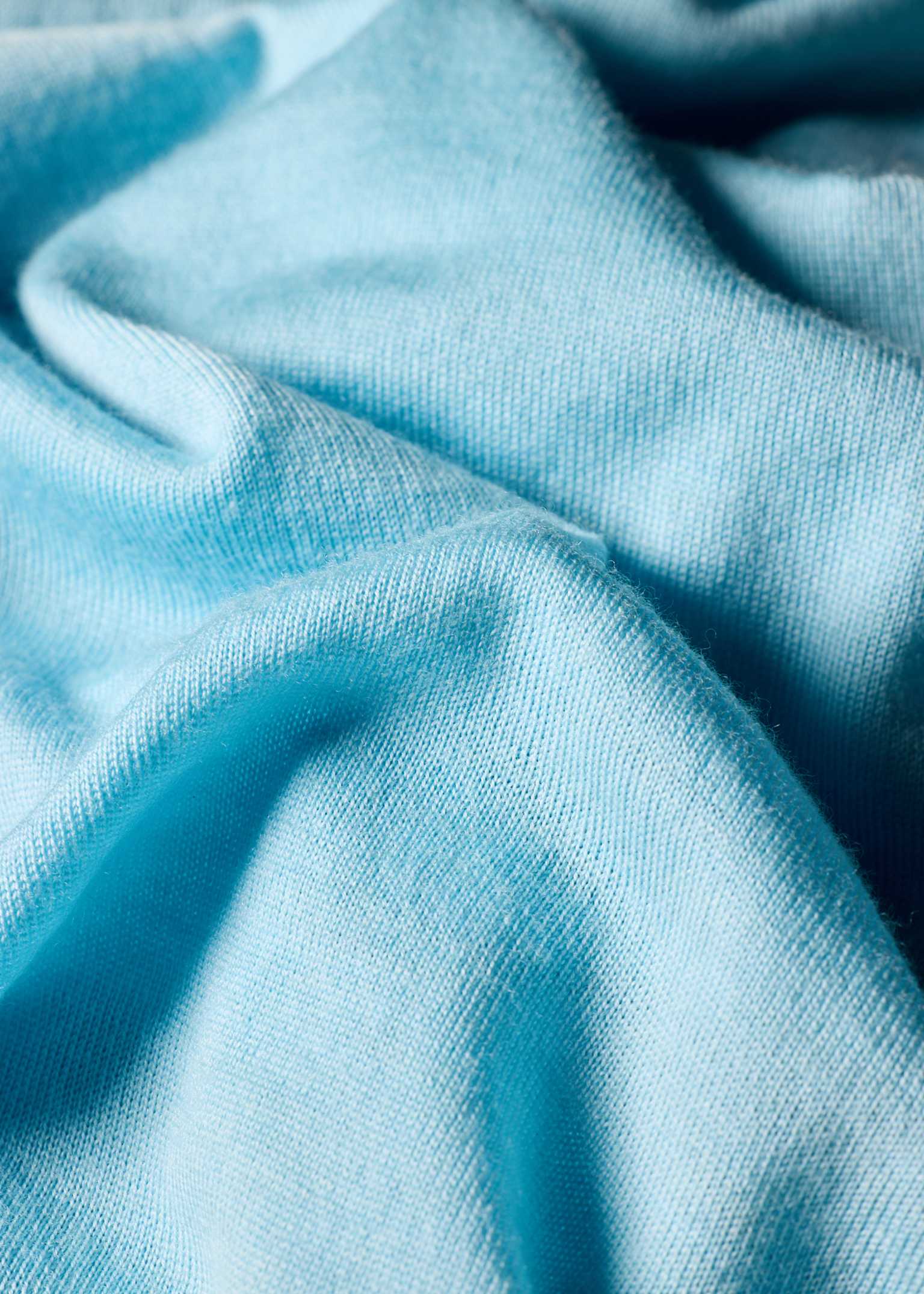 Men's Sky Blue Merino Wool V-Neck Sweater