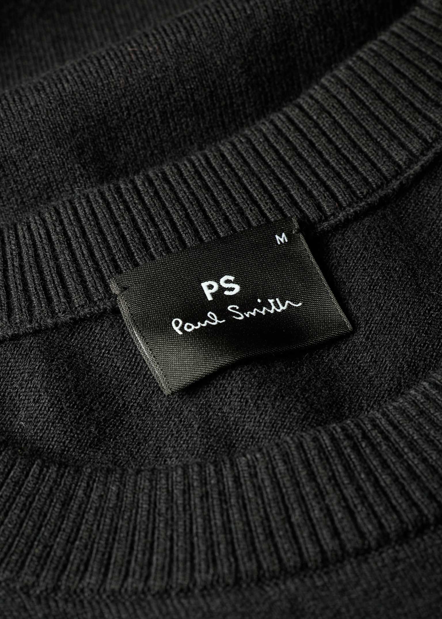 Men's Black 'Dice' Merino Wool-Blend Knitted Sweater