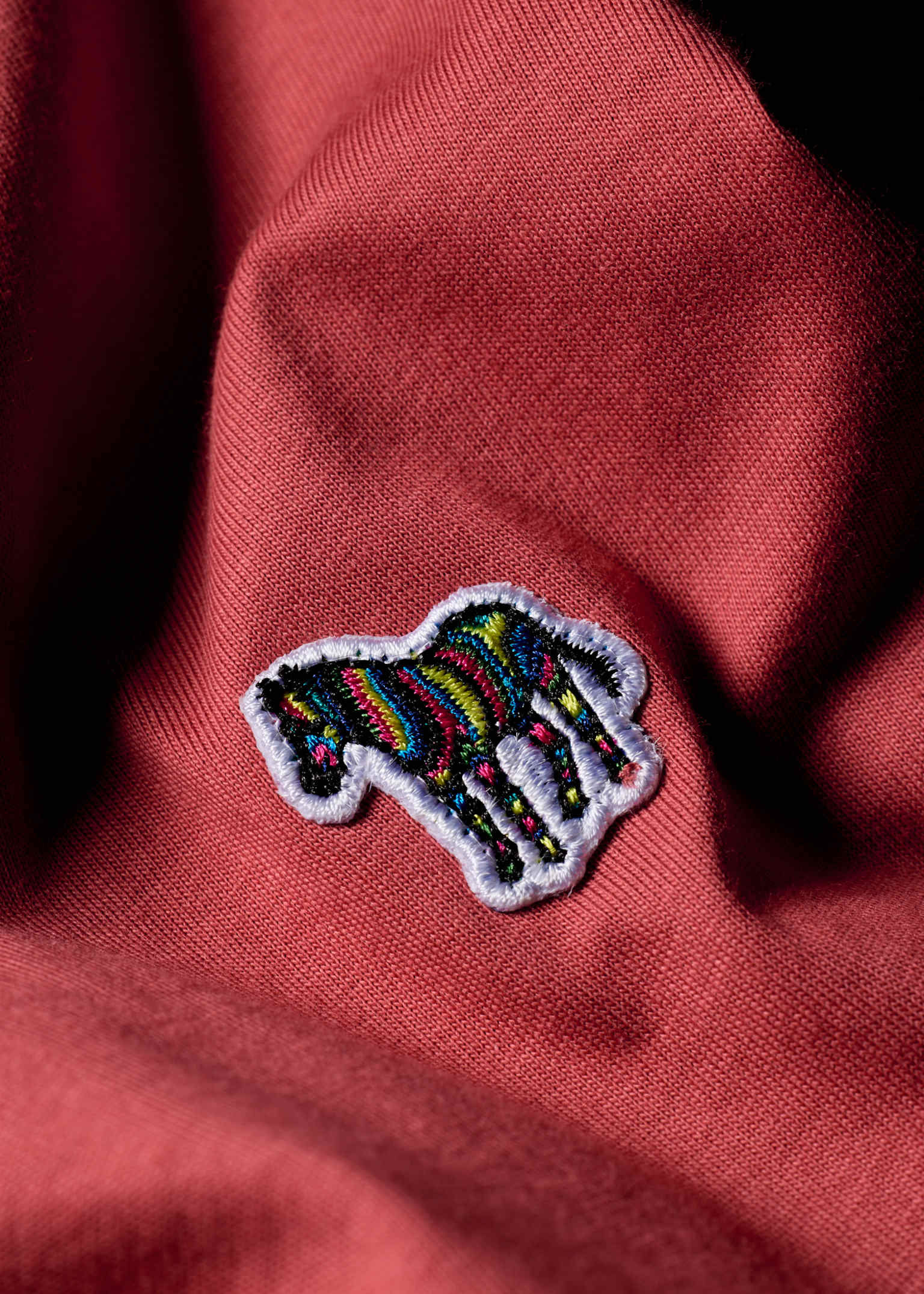 Men's Soft Pink Organic Cotton Zebra Logo T-Shirt