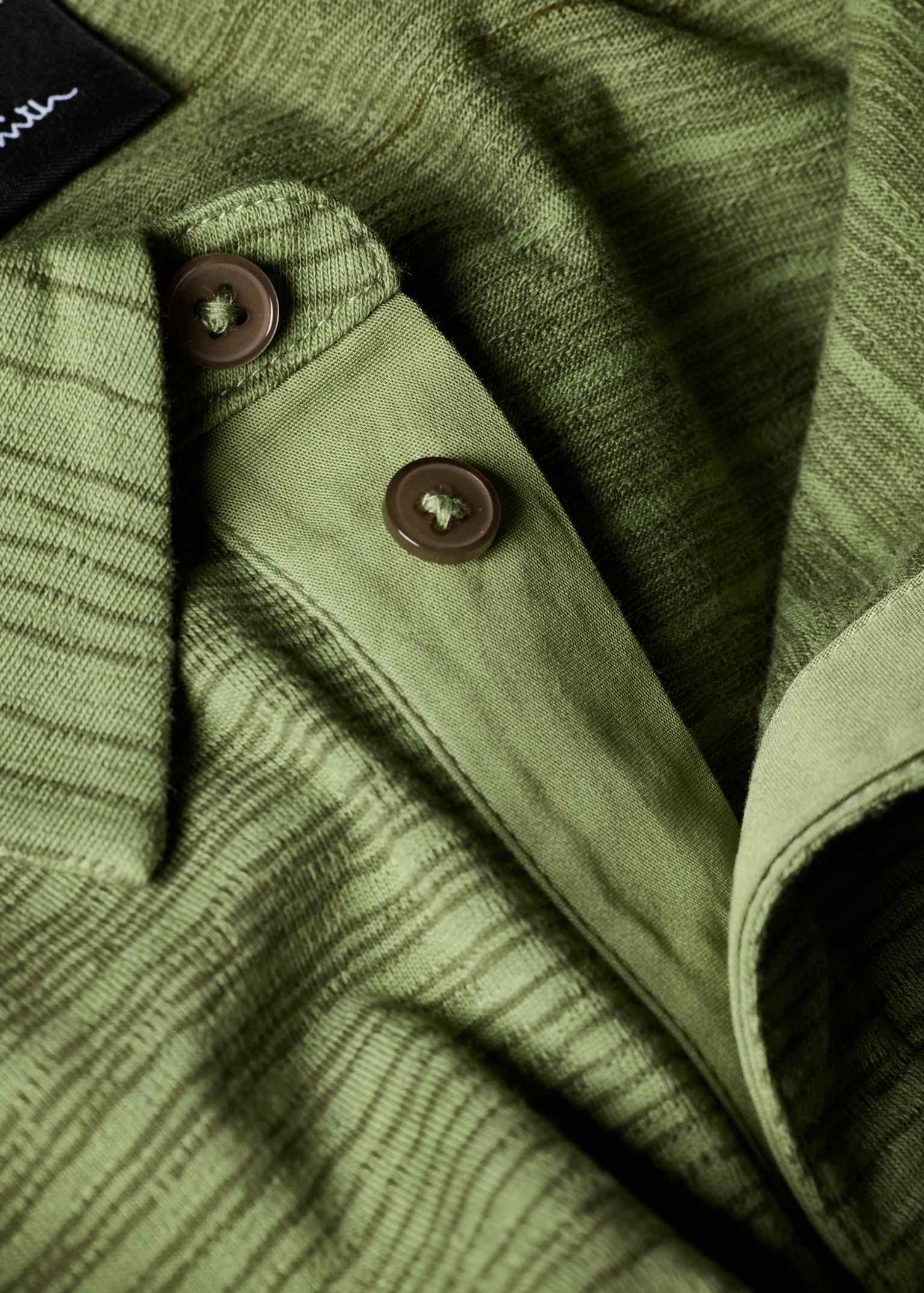 Men's Khaki Gradient Stripe Polo Shirt