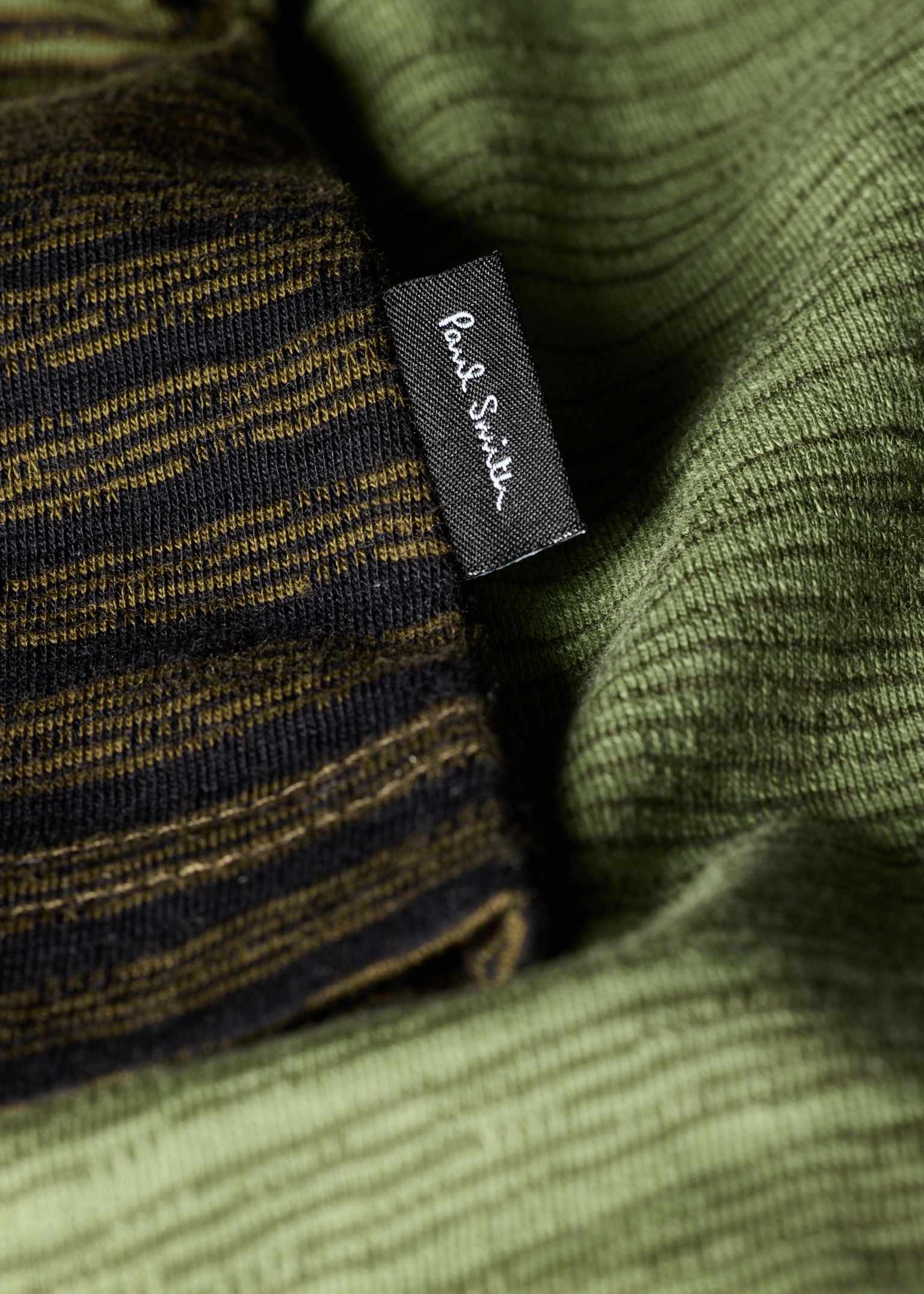 Men's Khaki Gradient Stripe Polo Shirt