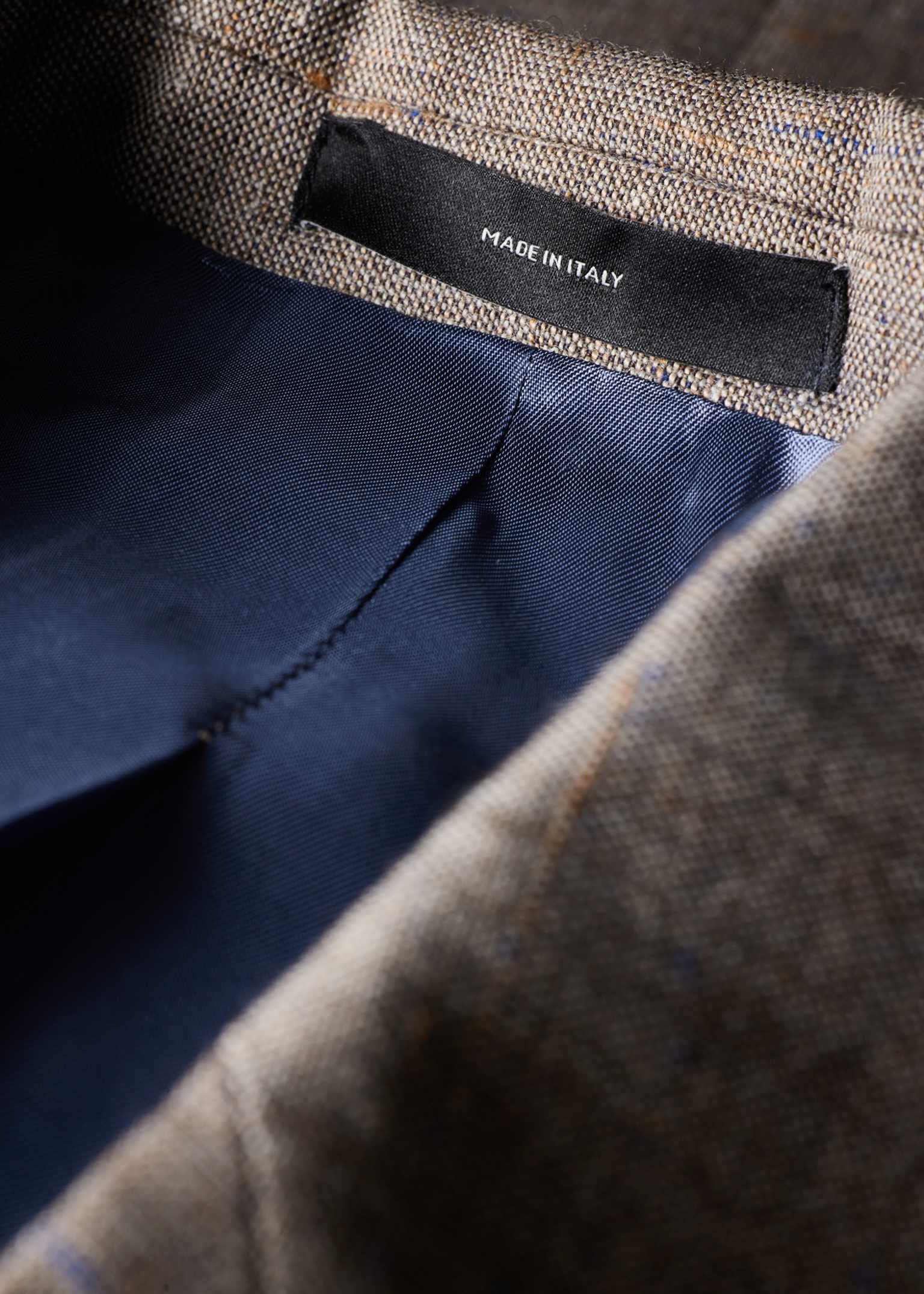 Men's Brown Flecked Wool-Viscose Double-Breasted Blazer