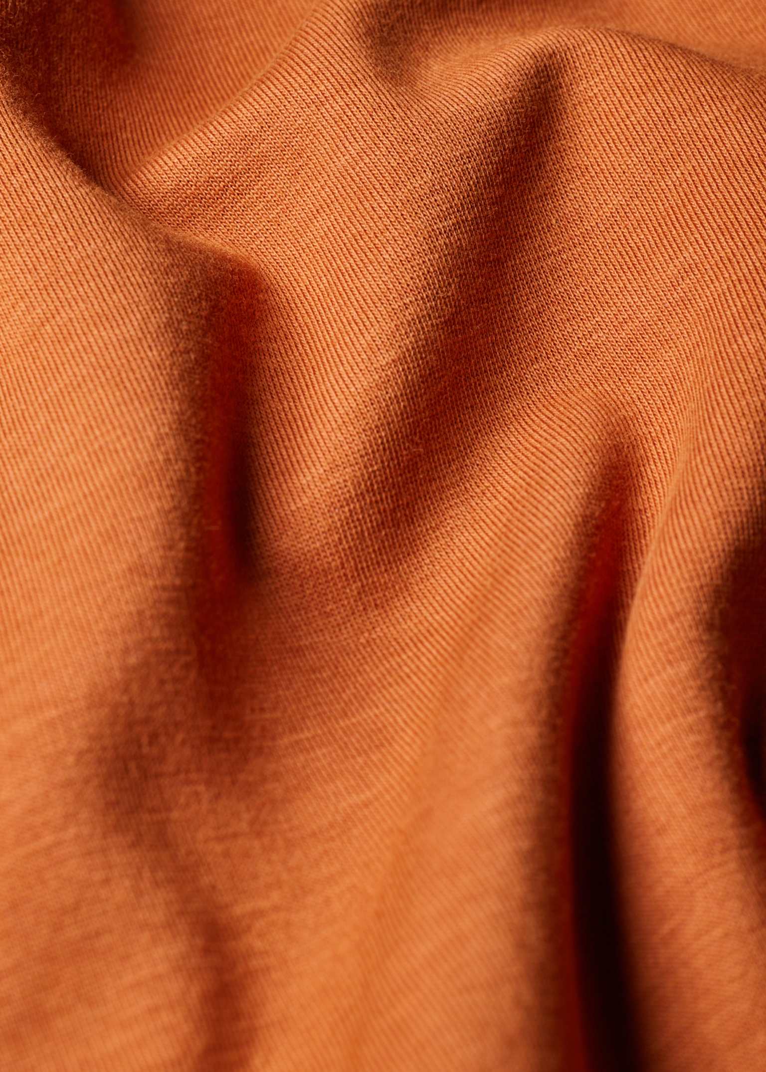 Men's Casual-Fit Rust Orange Embossed 'Happy' T-Shirt